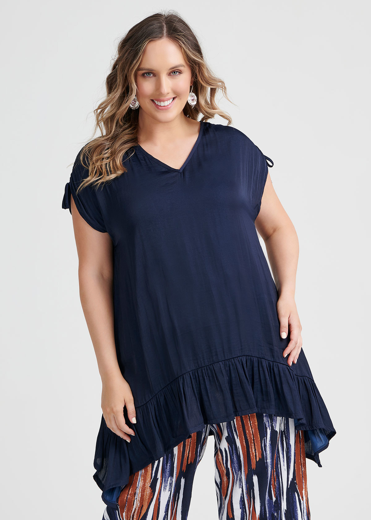 Shop Plus Size Luxe Blue Lady Tunic in Blue | Taking Shape AU