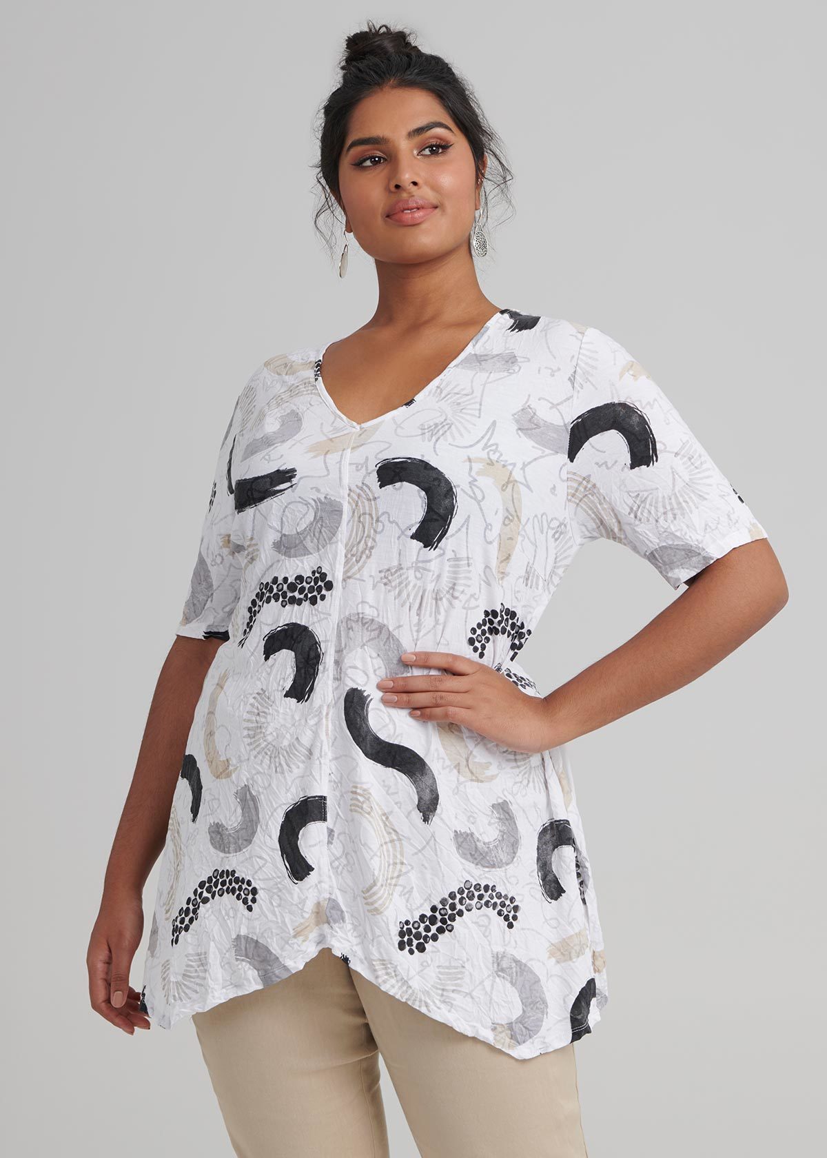 Shop Fiesta Modal Top in Print, Sizes 12-30 | Taking Shape AU