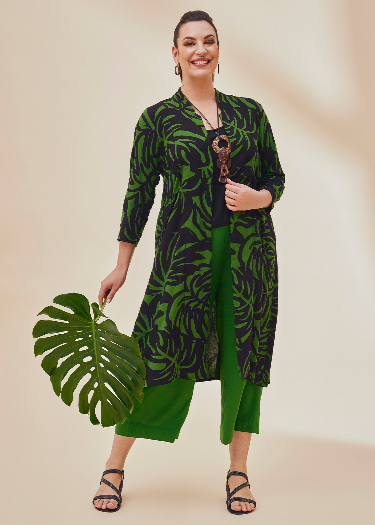 Shop Plus Size Natural Abbey Duster in Multi | Taking Shape PT