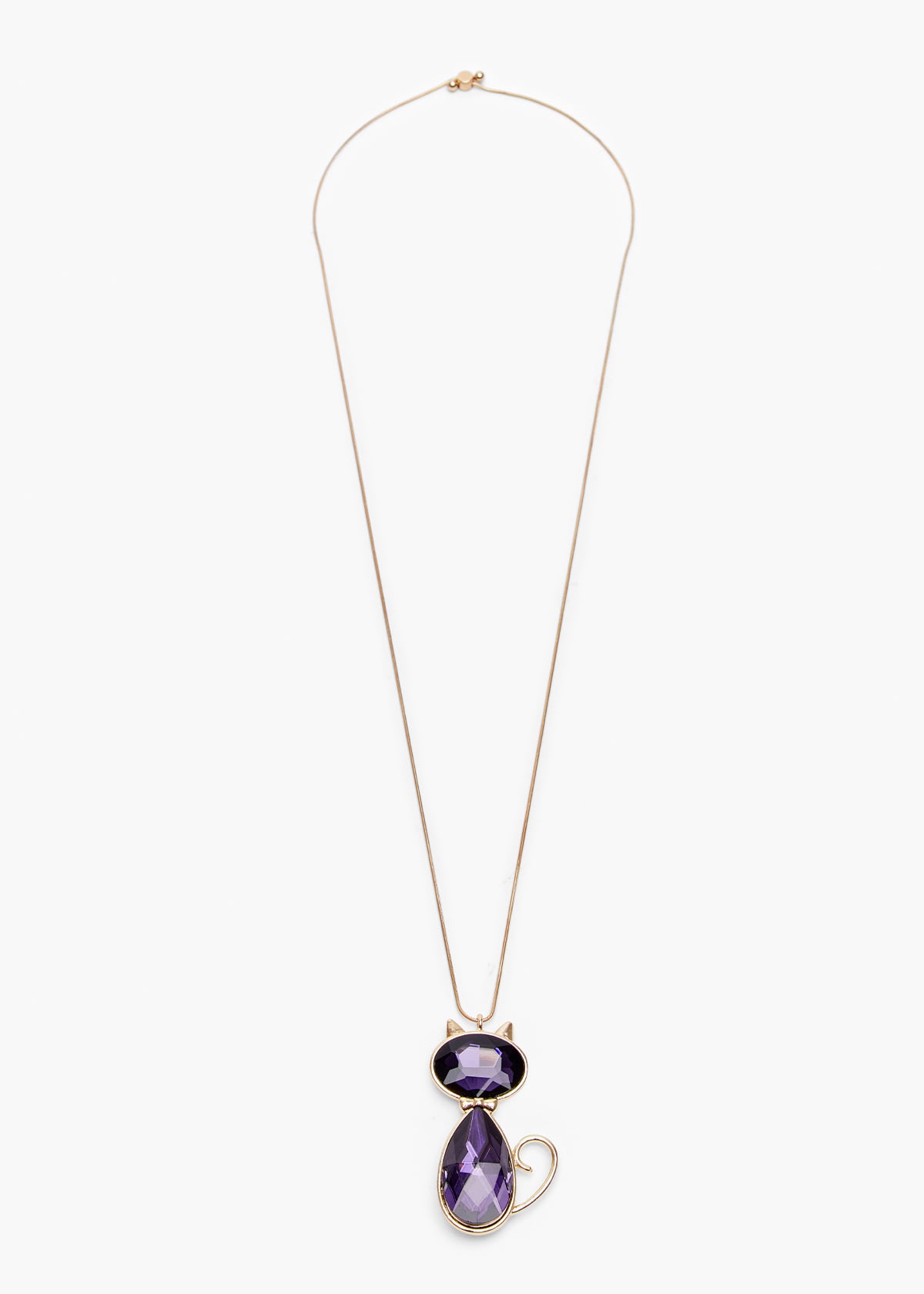 Shop Crystal Cat Necklace in Purple | Accessories | Taking Shape NZ