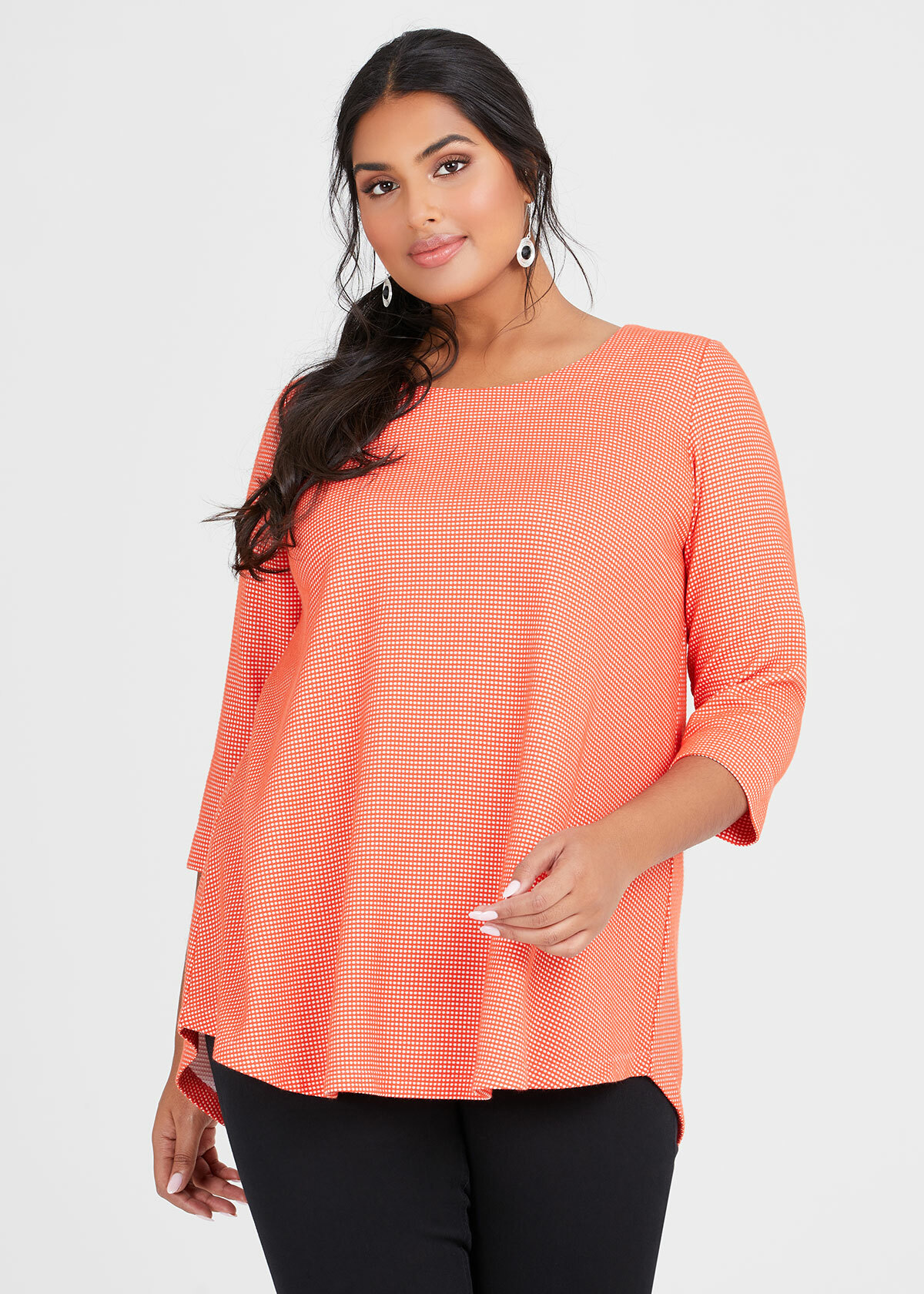 Shop Plus Size Bamboo Ticking Top in Orange | Taking Shape AU