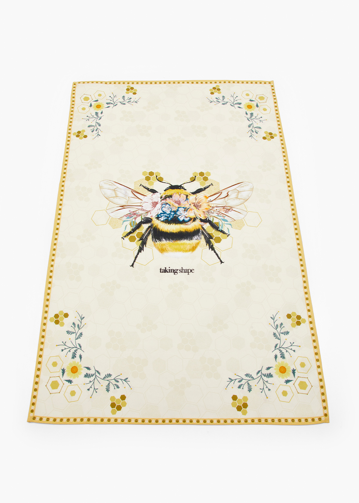 Shop Bee Tea Towel in Yellow | Accessories | Taking Shape SG