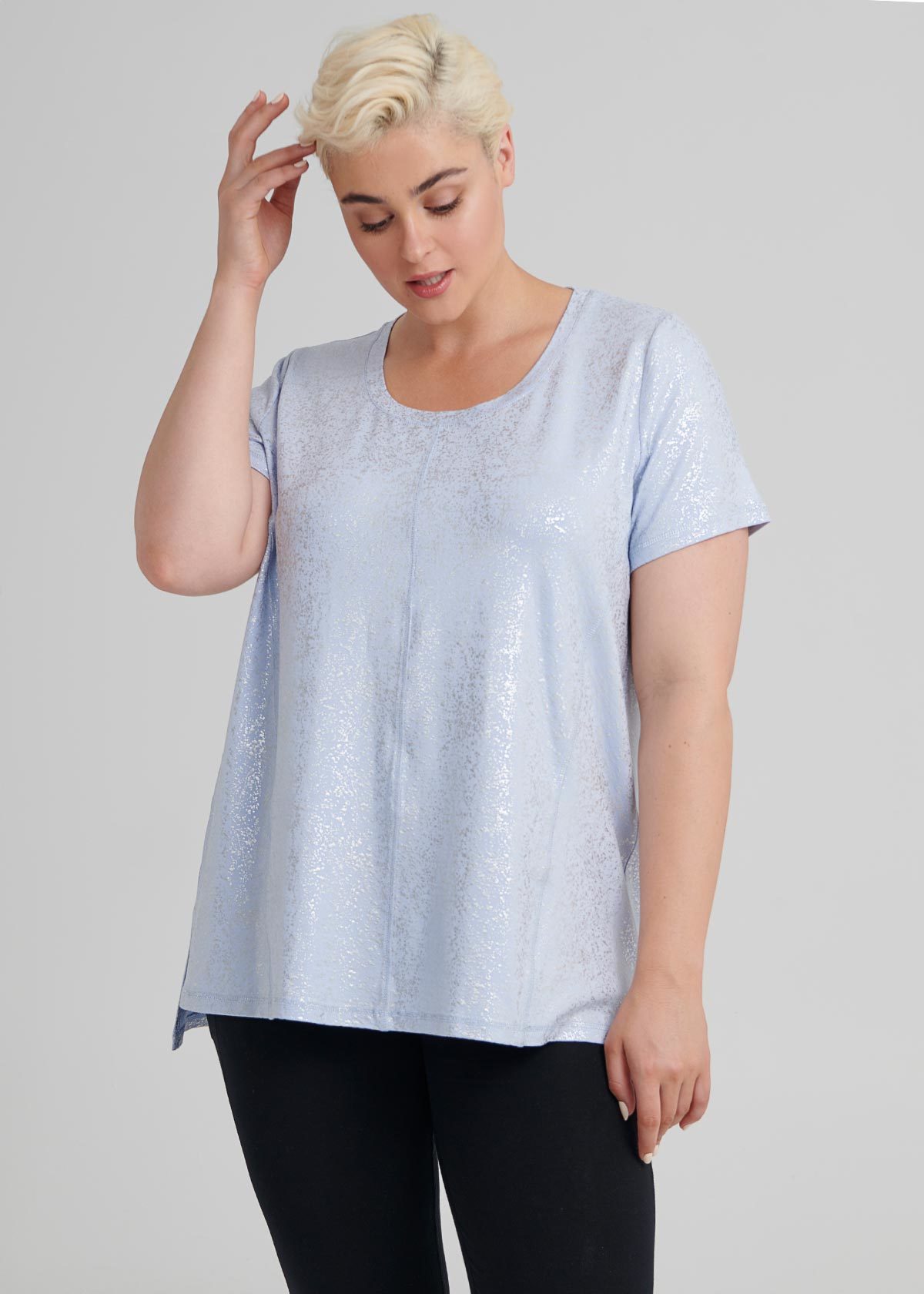 Shop Plus Size Reflective Active Tee in Blue | Taking Shape AU
