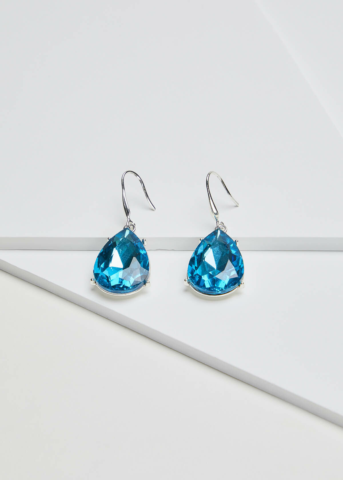 Shop Faceted Tear Drop Earrings in Blue | Accessories | Taking Shape AU