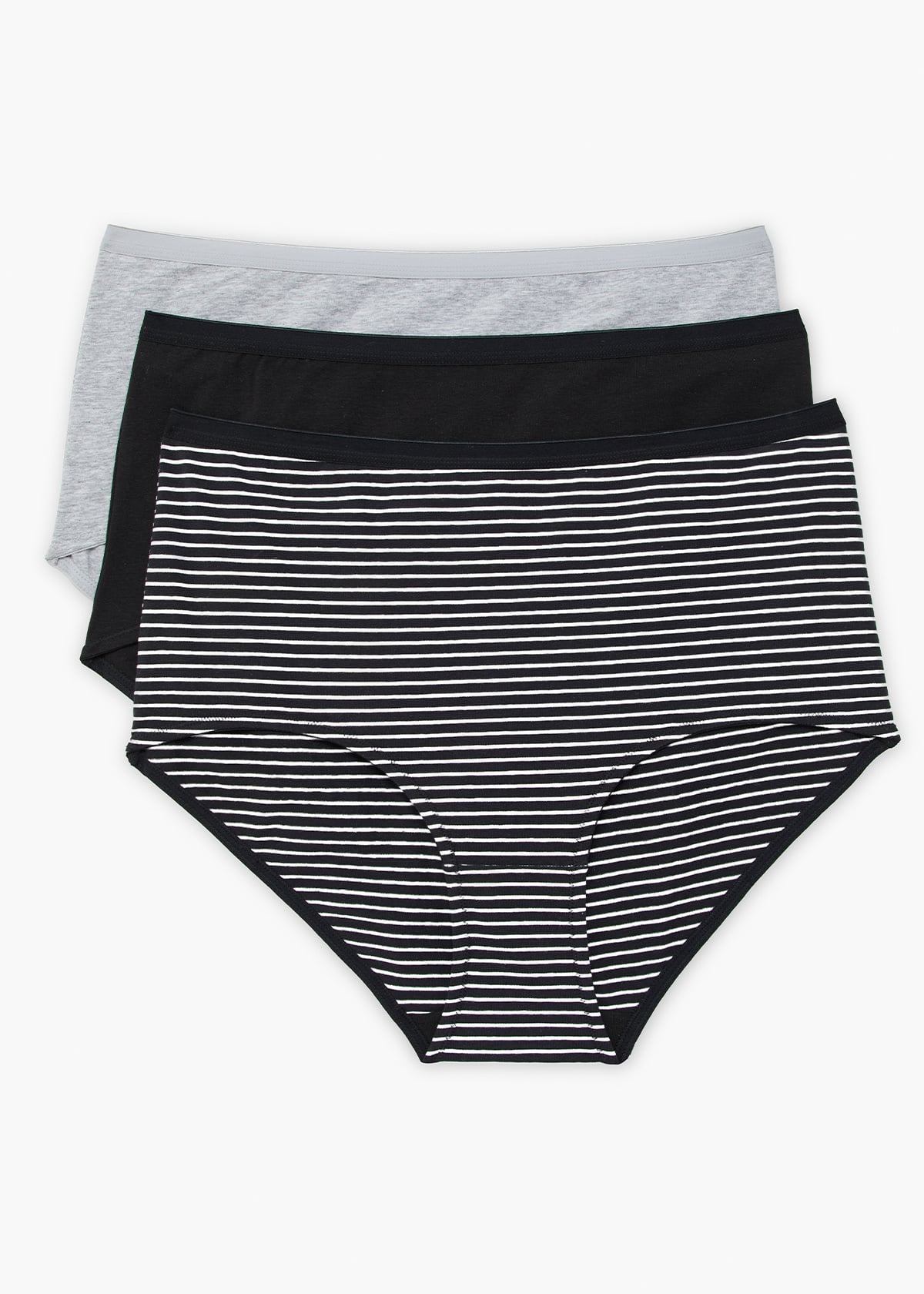 Shop Plus Size 3 Pack Cotton Basic Full Briefs, Multi | Taking Shape NZ