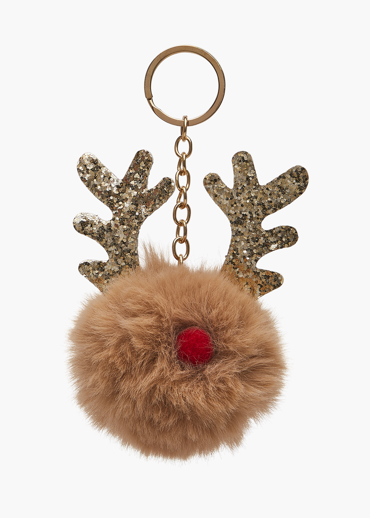 Shop Reindeer Christmas Keyring in Brown | Accessories | Taking Shape AU