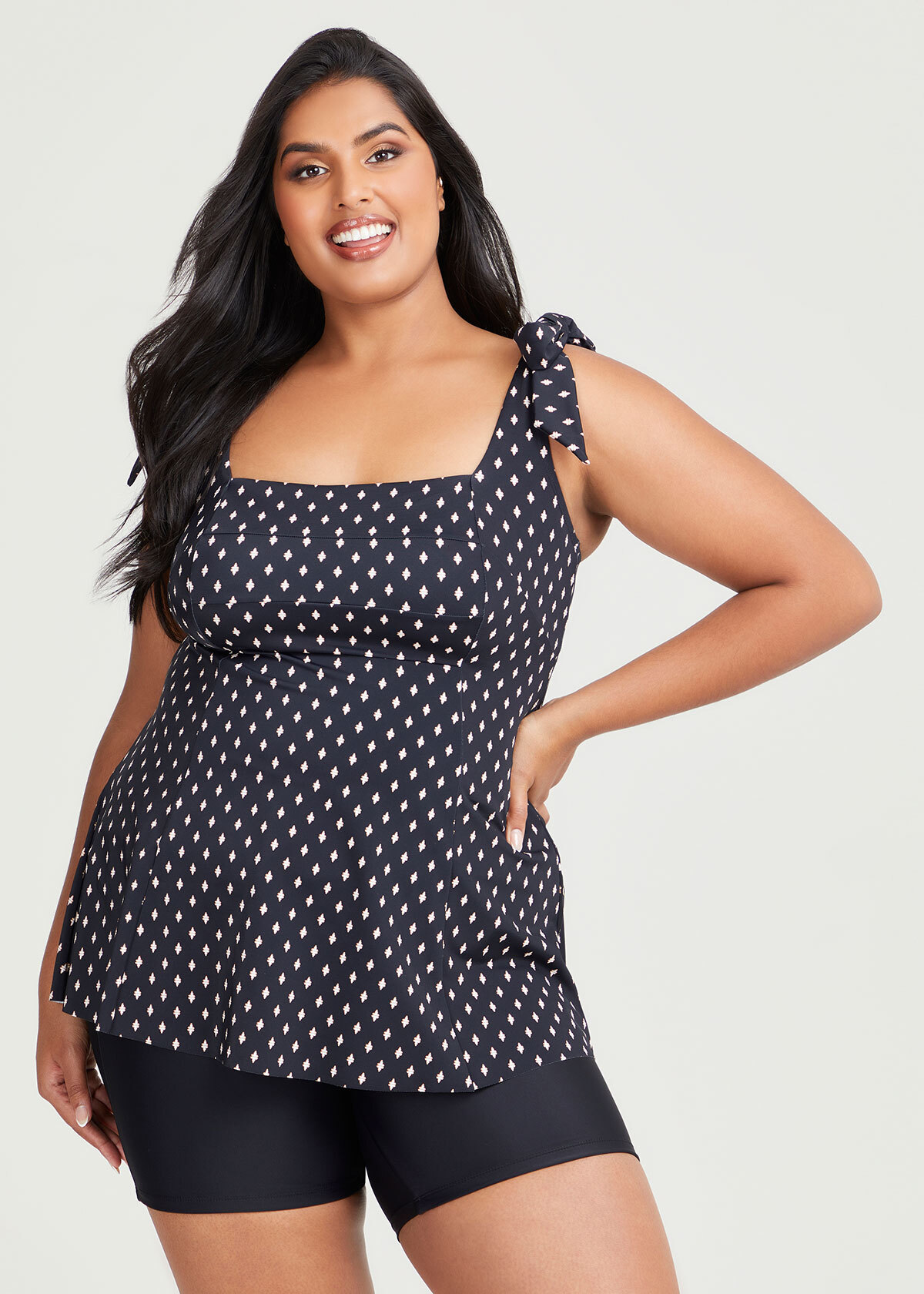 Shop Plus Size Diamond Print Tankini, Multi | Taking Shape NZ