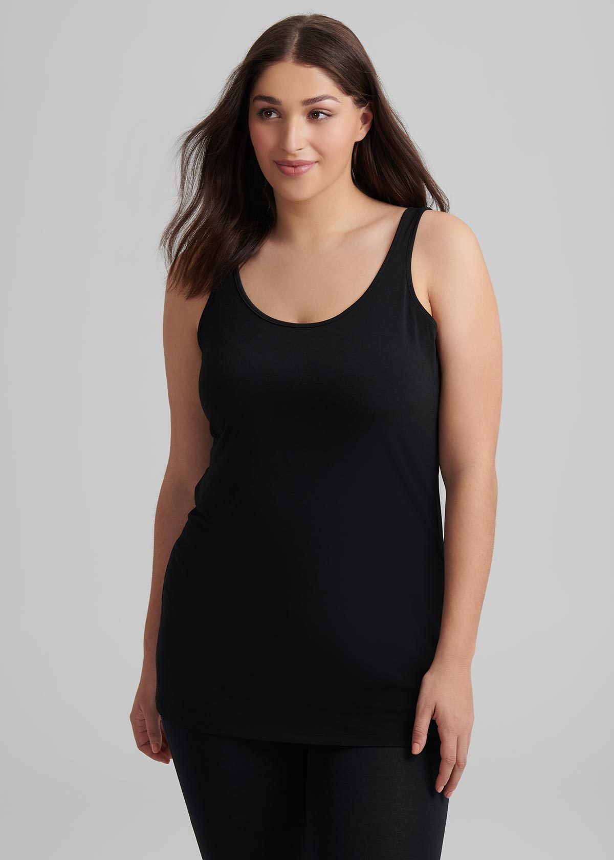 Shop Plus Size Luna Basic Instinct Tank, Black | Taking Shape AU