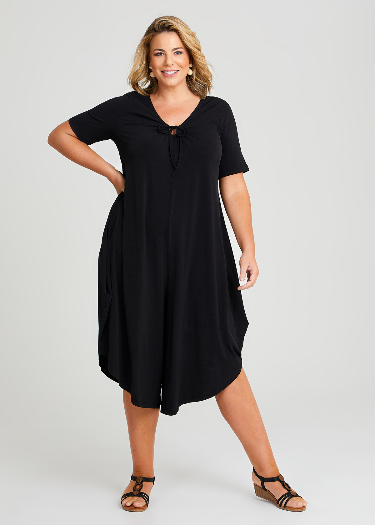 Shop Plus Size Nightout Luna Jumpsuit, Black | Taking Shape NZ