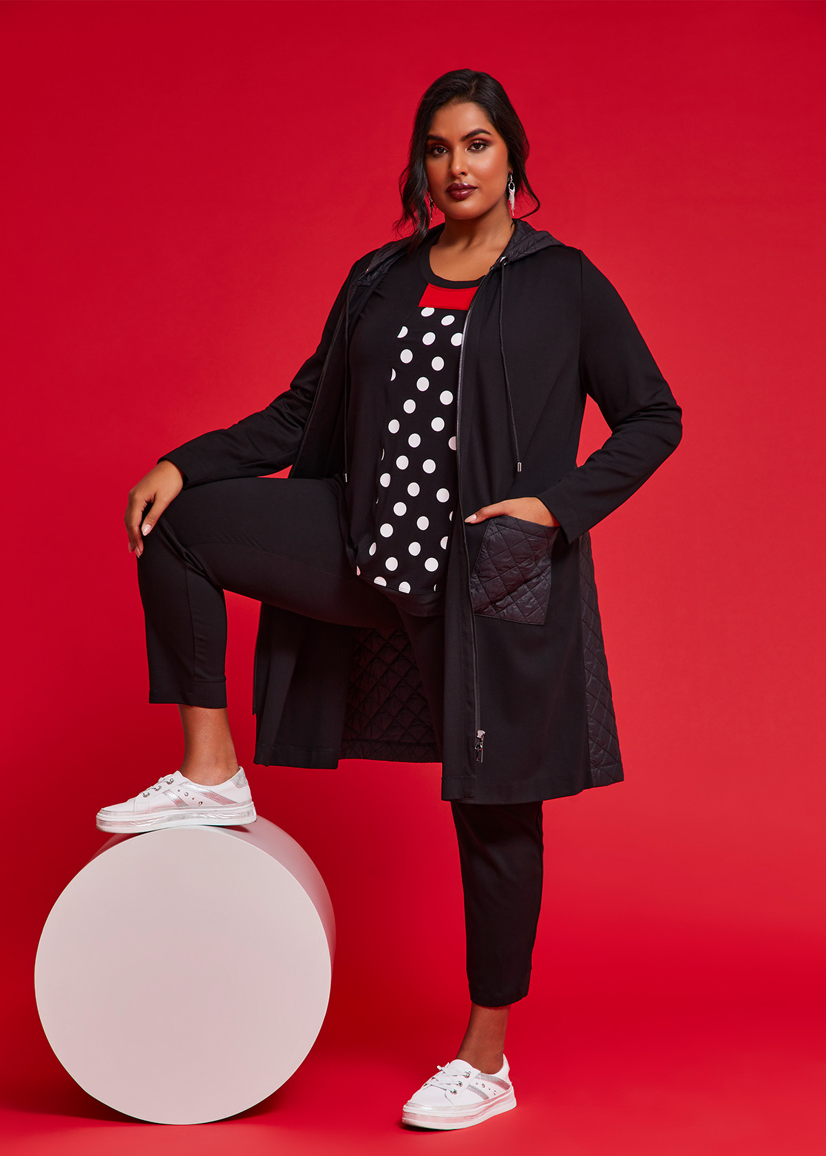 Shop Plus Size Ponte Quilted Ohara Jacket, Black | Taking Shape NZ