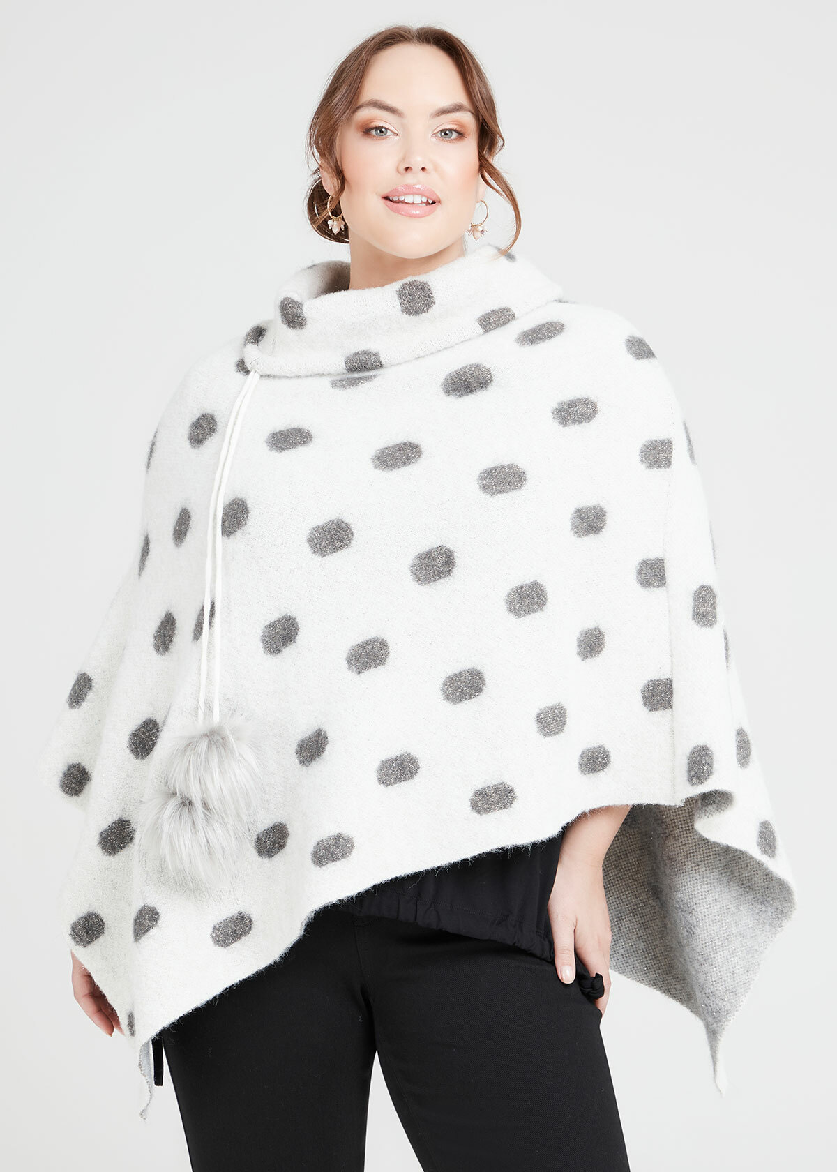 Shop Spot Knit Poncho in Spots | Accessories | Taking Shape NZ