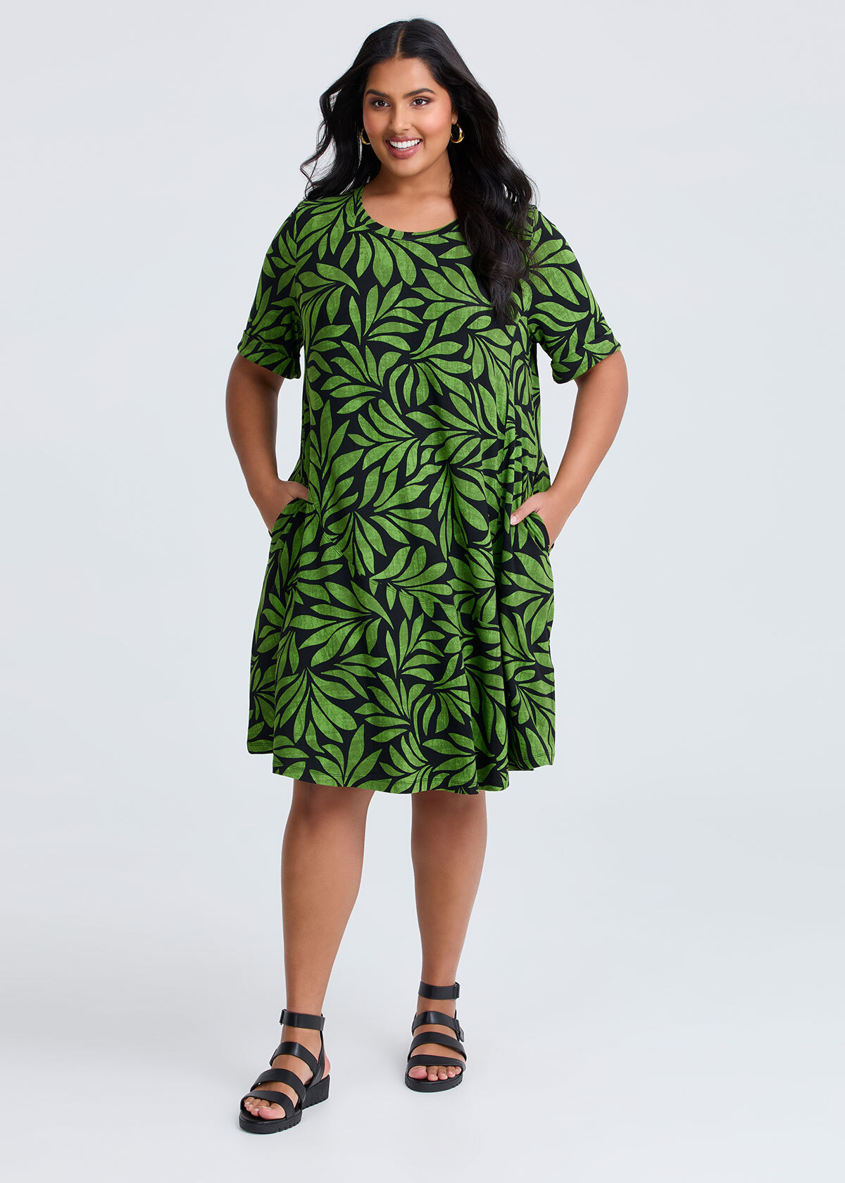 Shop Plus Size Natural Laurie Dress, Print | Taking Shape NZ