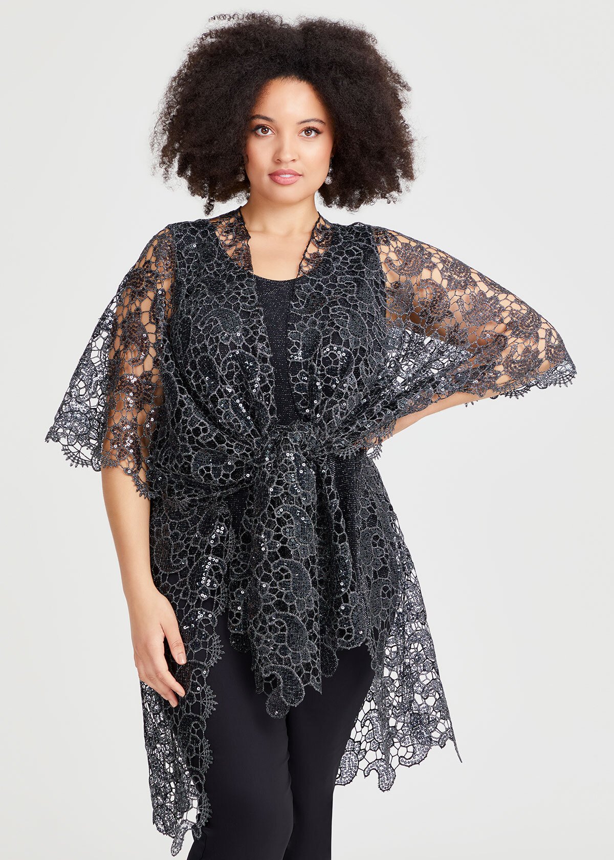 Elegant Black Lace Cape for Women | Taking Shape AU