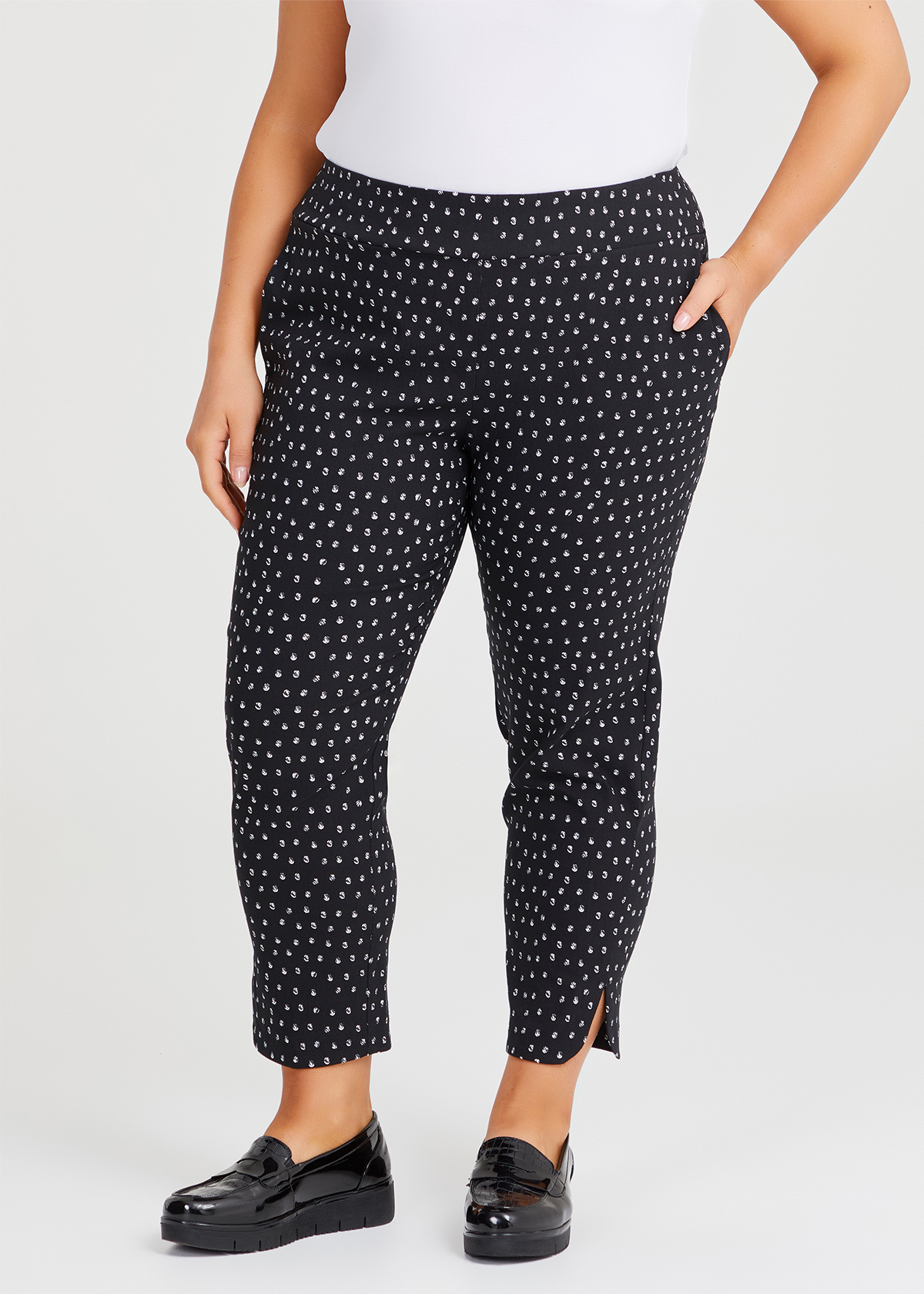 Shop Plus Size Petite Geo Mini Spot Pant, Black | Taking Shape AU