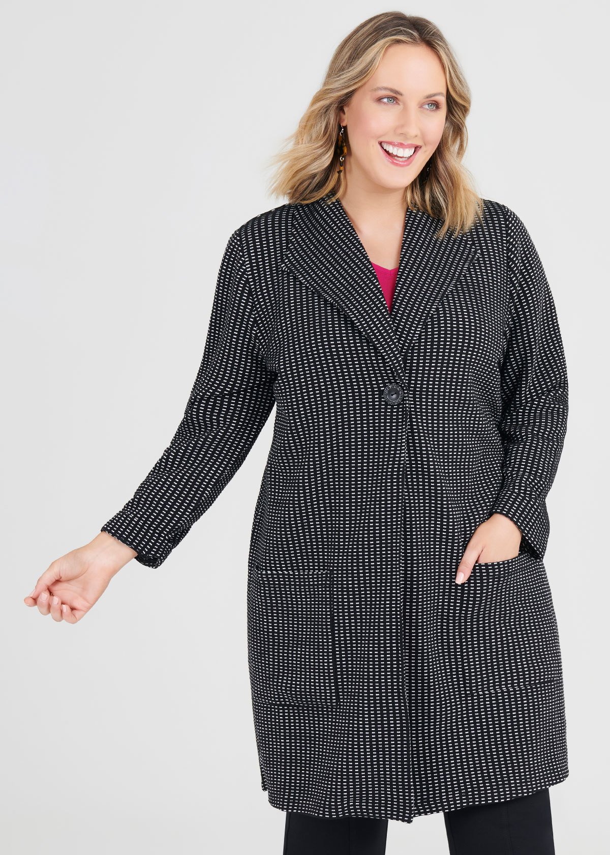 Shop Plus Size Time Is Ticking Cardigan in Black | Taking Shape AU
