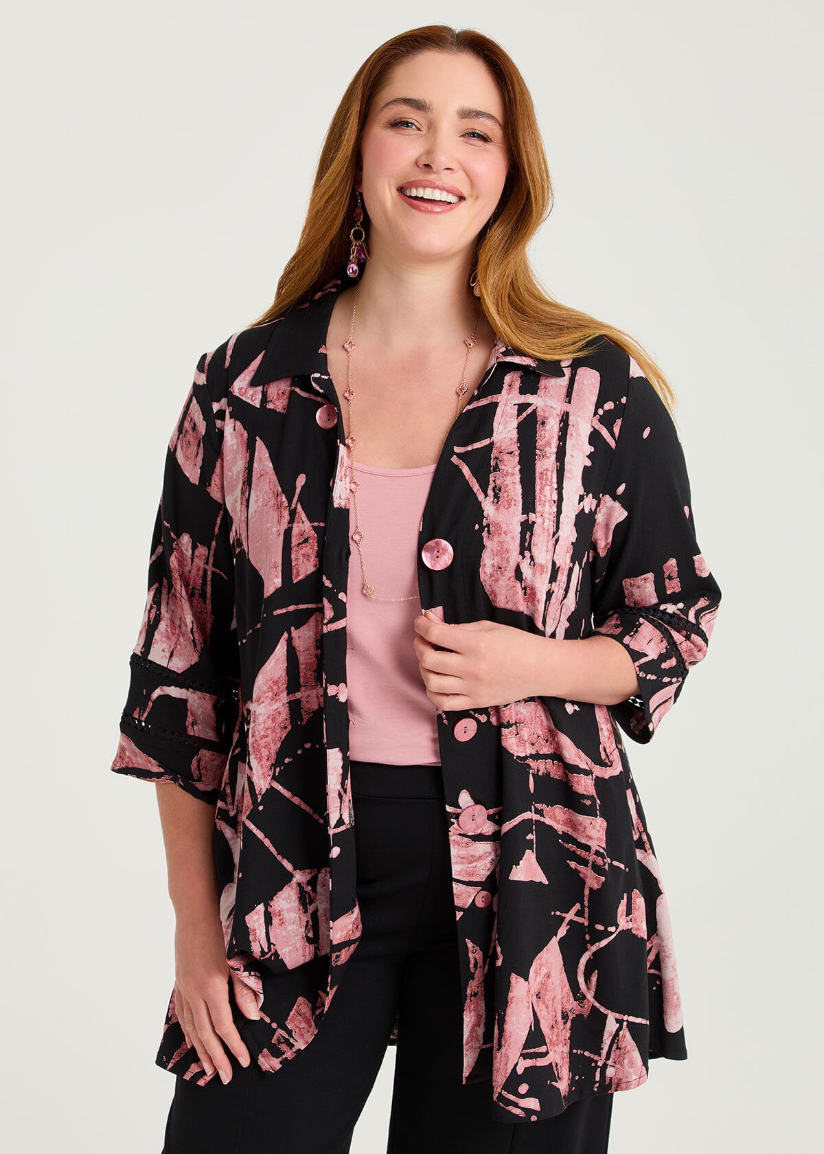 Shop Plus Size Colour Focus Natural Shirt, Red | Taking Shape AU
