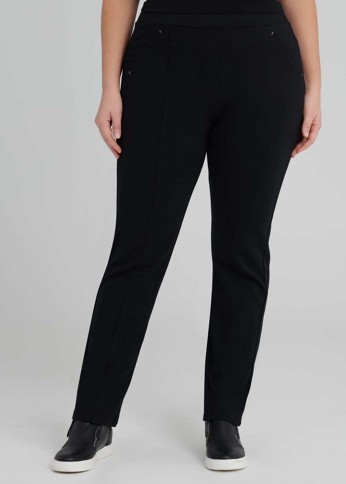 Shop Plus Size Coco Luxe Straight Pant, Black | Taking Shape AU