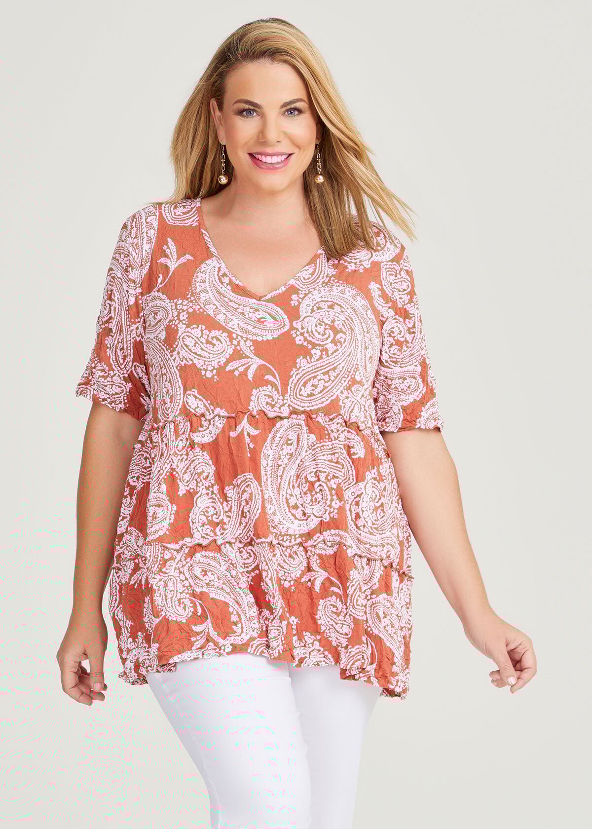 Shop Plus Size Aster Crush Boho Top, Multi | Taking Shape AU