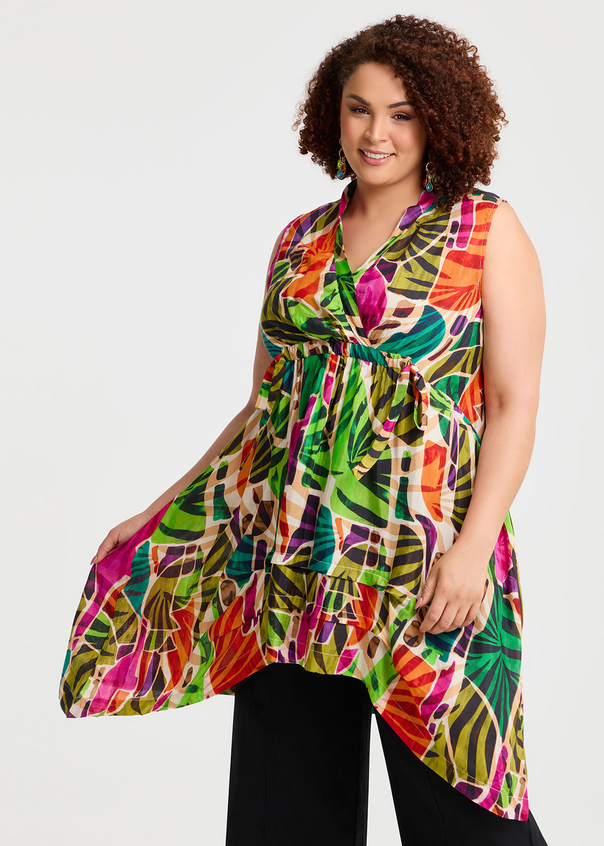 Shop Plus Size Natural Shadows Tunic, Multi | Taking Shape UK