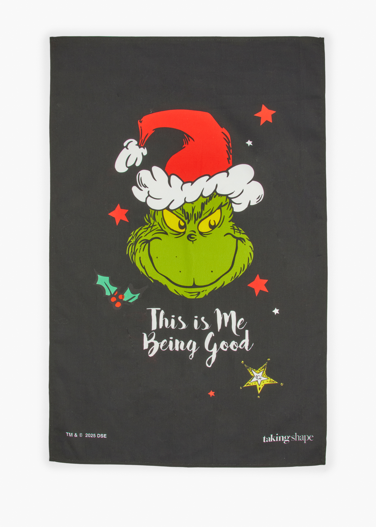 Shop The Grinch Good Tea Towel in Black | Accessories | Taking Shape NZ