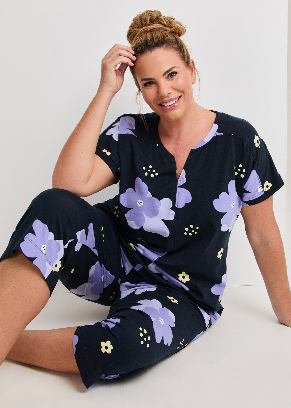 Shop Plus Size Australian Cotton Dusk Pj Pant, Floral | Taking Shape HK