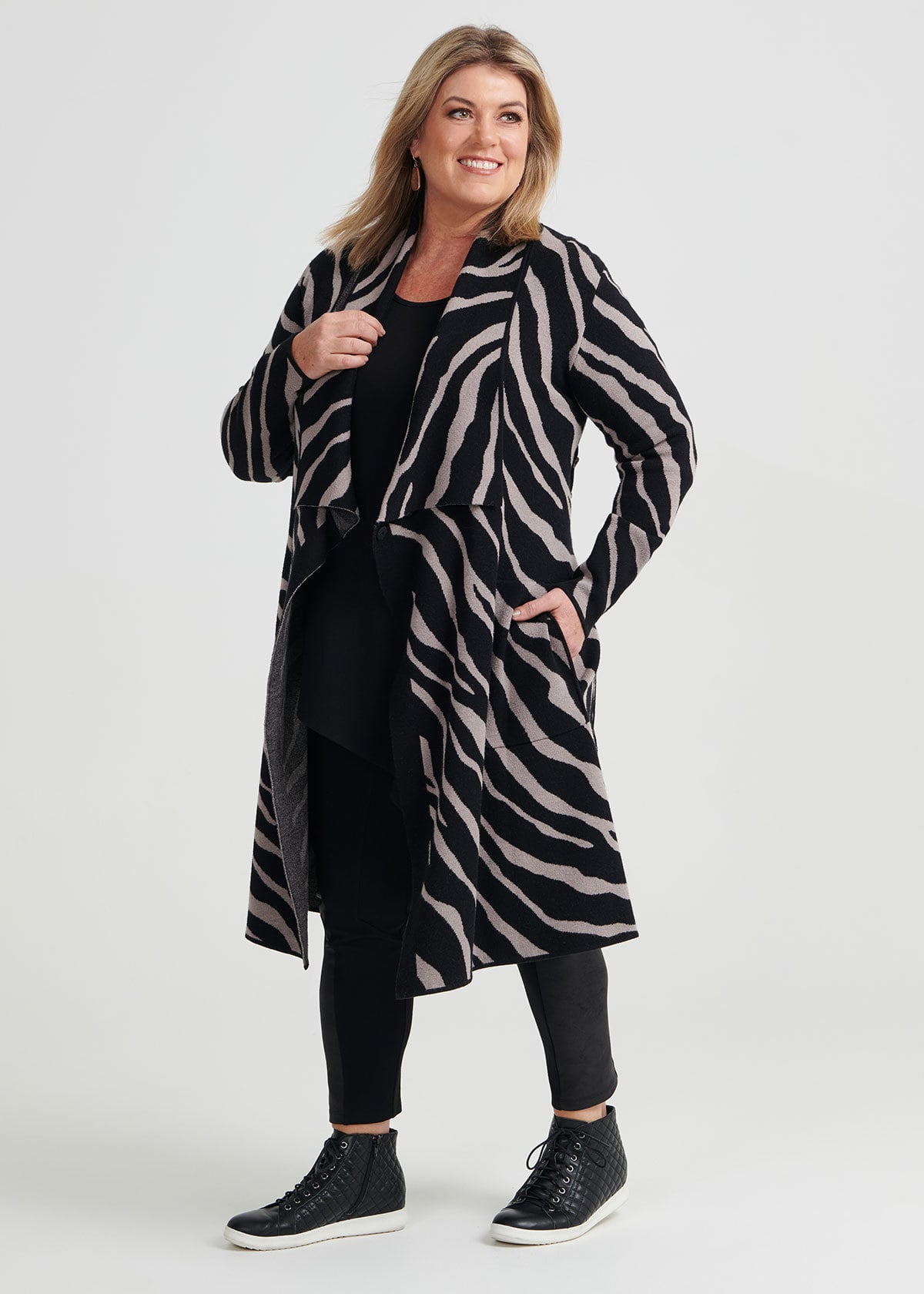 Shop Plus Size Wild Ways Coatigan, Black | Taking Shape AU
