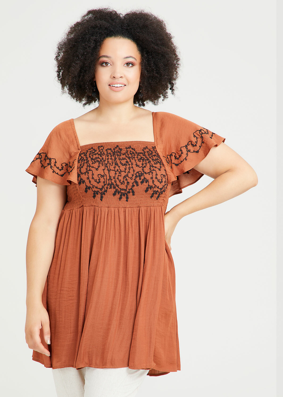 Shop Plus Size Marrakesh Luxe Tunic, Red | Taking Shape AU