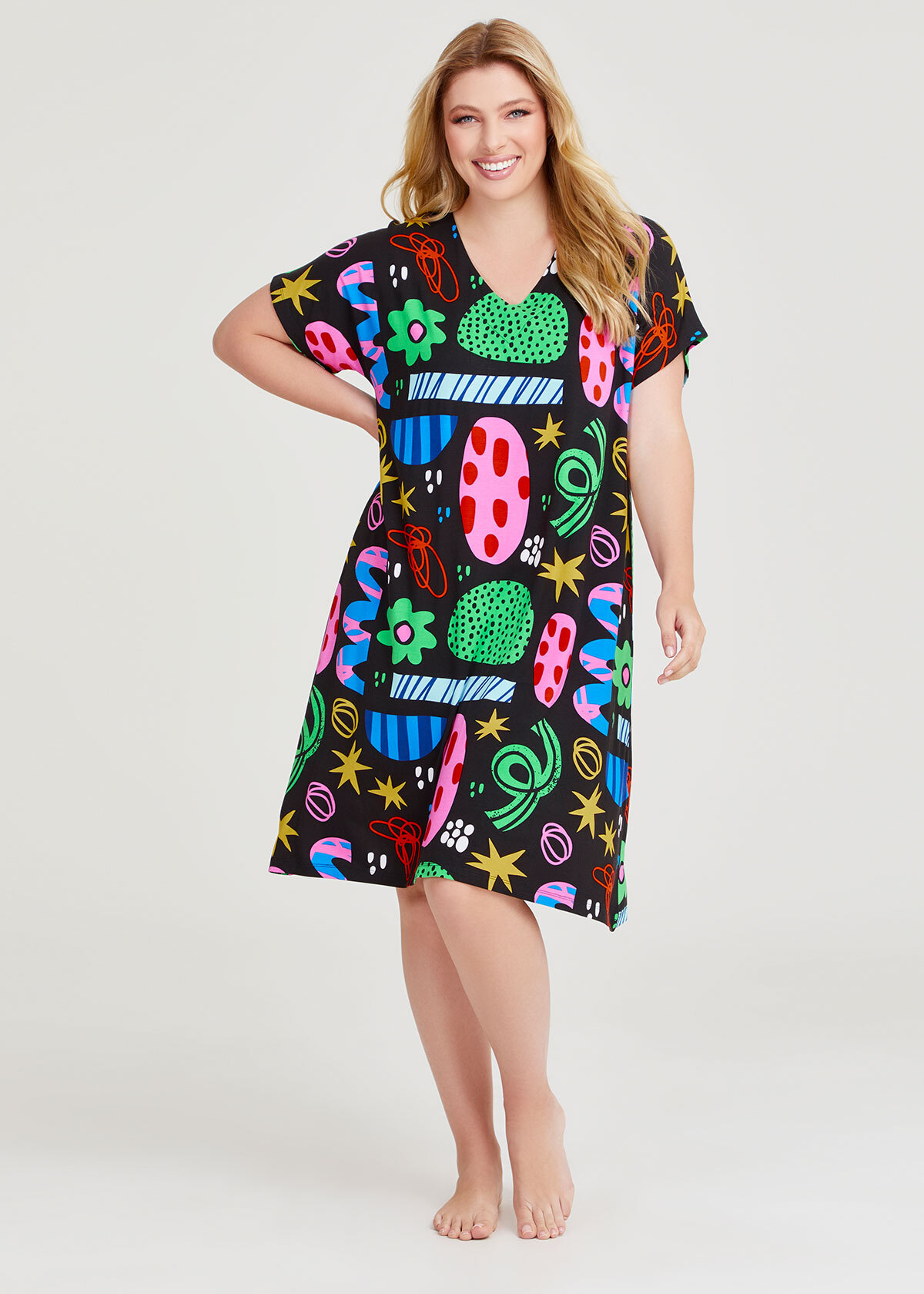 Shop Plus Size Bamboo Art Life Nightie in Multi | Sizes 12-30 | Taking ...