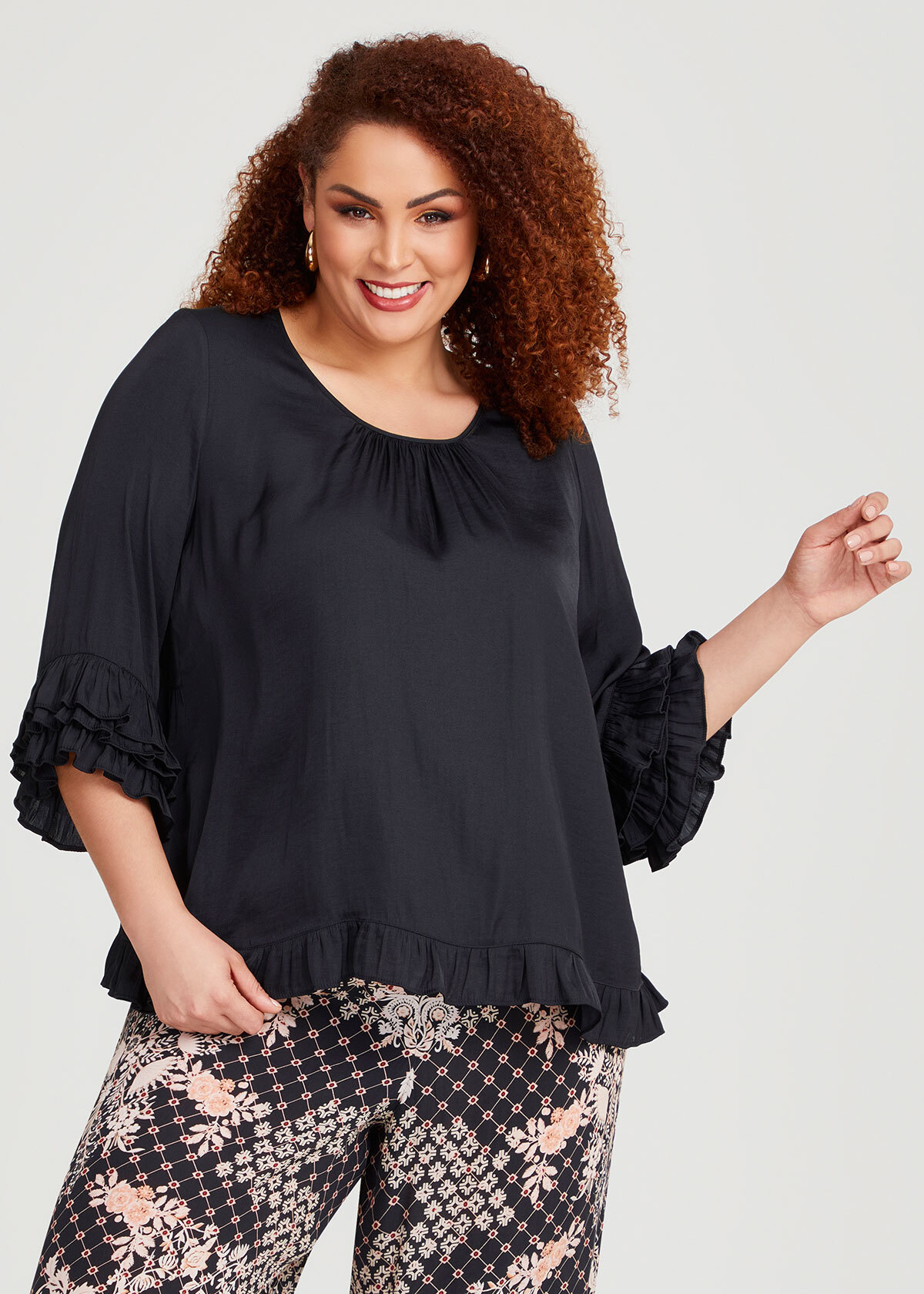 Shop Plus Size Willow Luxe Top, Black | Taking Shape AU