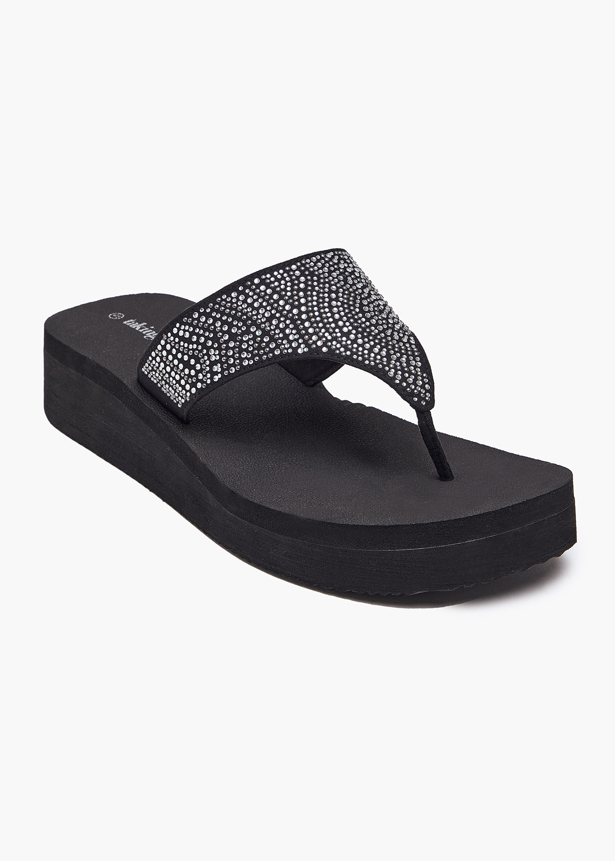 Shop Black Diamante Soft Sandal | Comfortable Shoes | Taking Shape AU