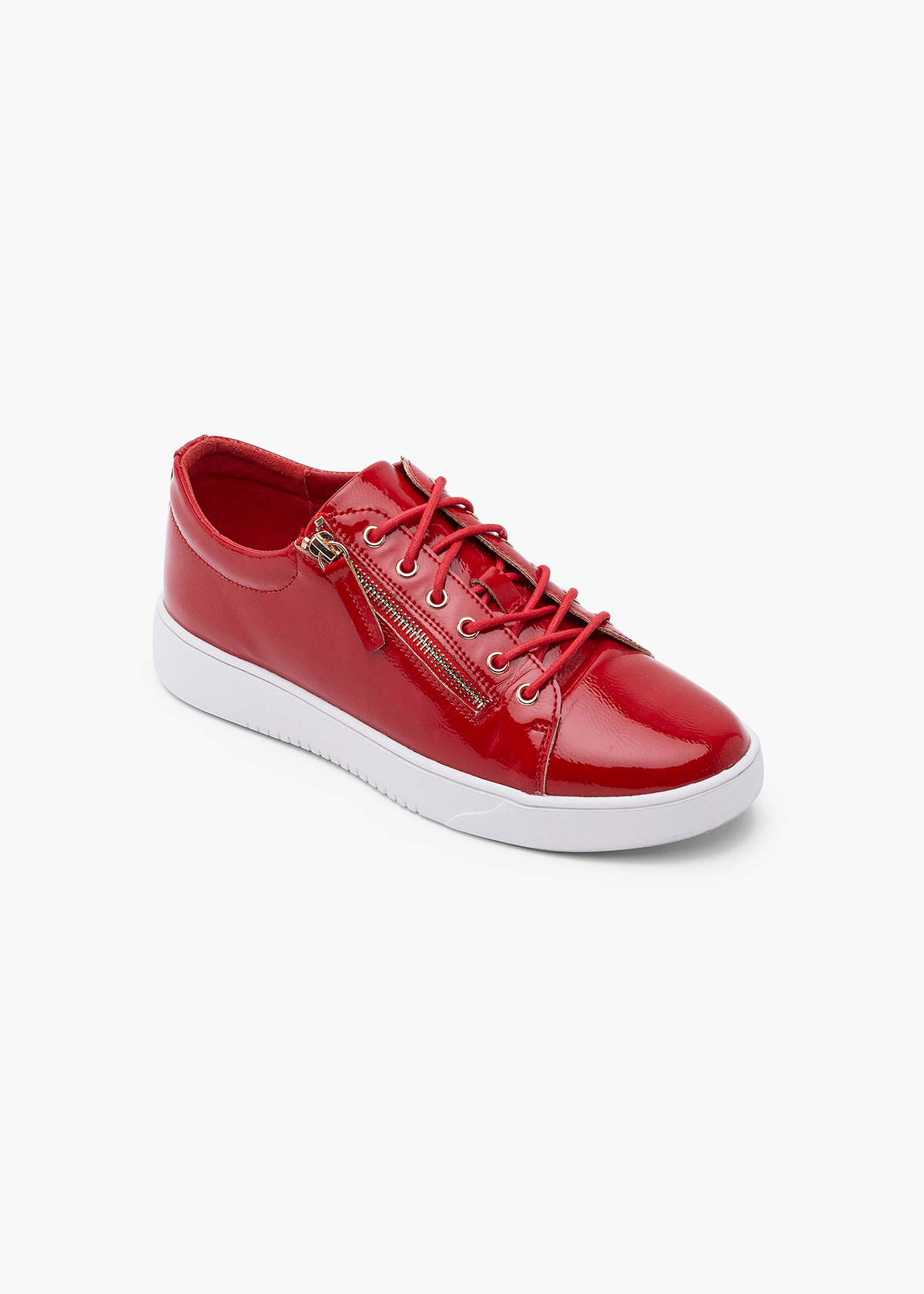 Shop Red Red Side Zip Sneaker | Comfortable Shoes | Taking Shape AU