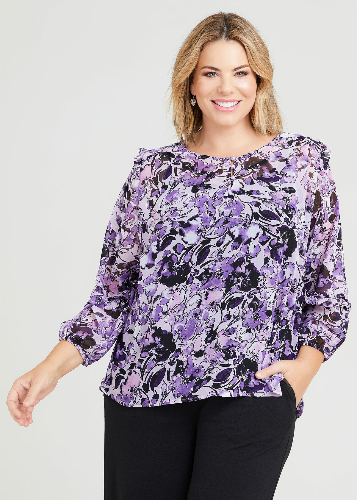 Shop Plus Size Soft Petal Blouse in Multi | Taking Shape AU