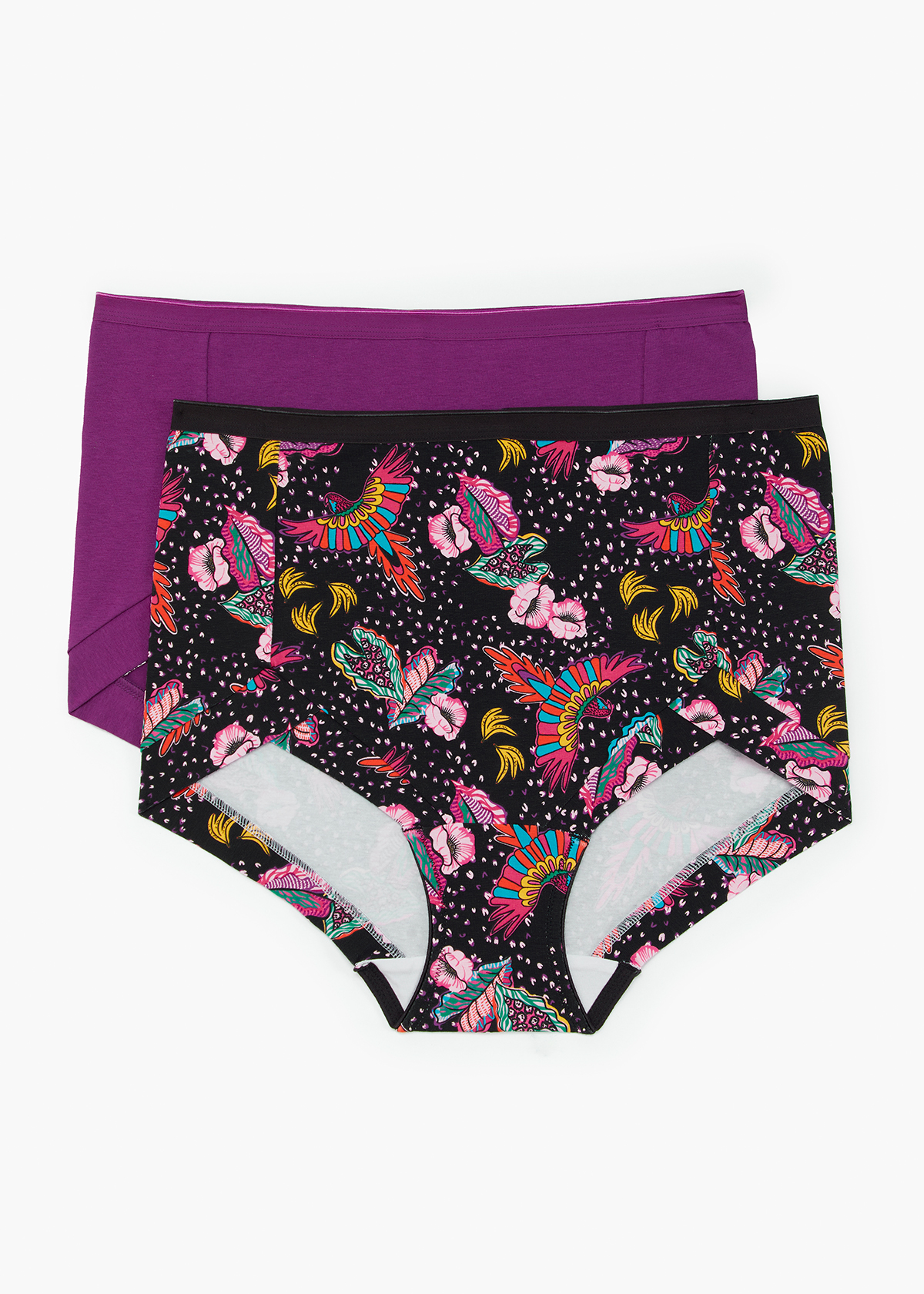 Shop Plus Size 2 Pack Eco Cotton Jungle Briefs, Multi | Taking Shape AU