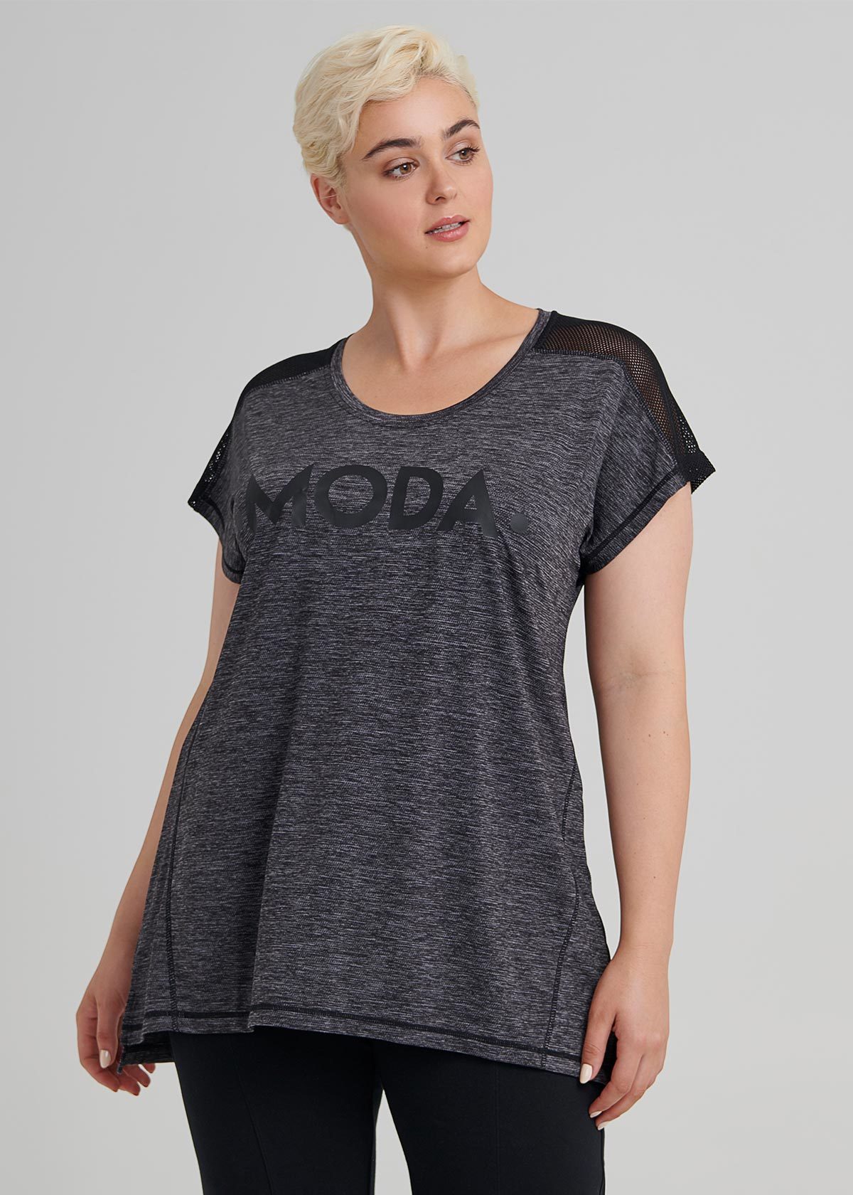 Shop Plus Size Moda Active Top, Black | Taking Shape AU
