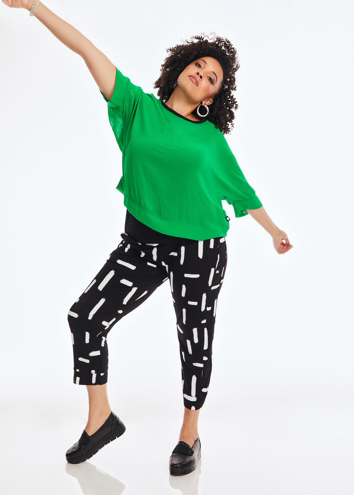 Shop Plus Size Natural Awe Crop Pant, Multi | Taking Shape AU