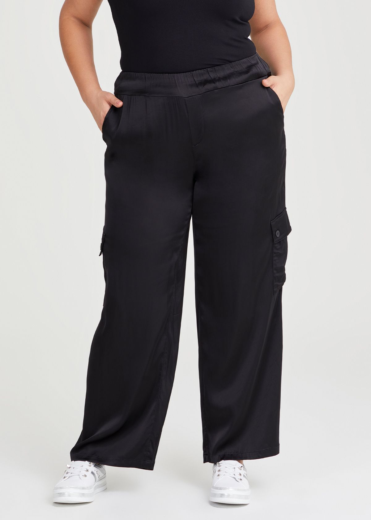 Shop Plus Size Cara Cargo Dress Pant, Black | Taking Shape AU