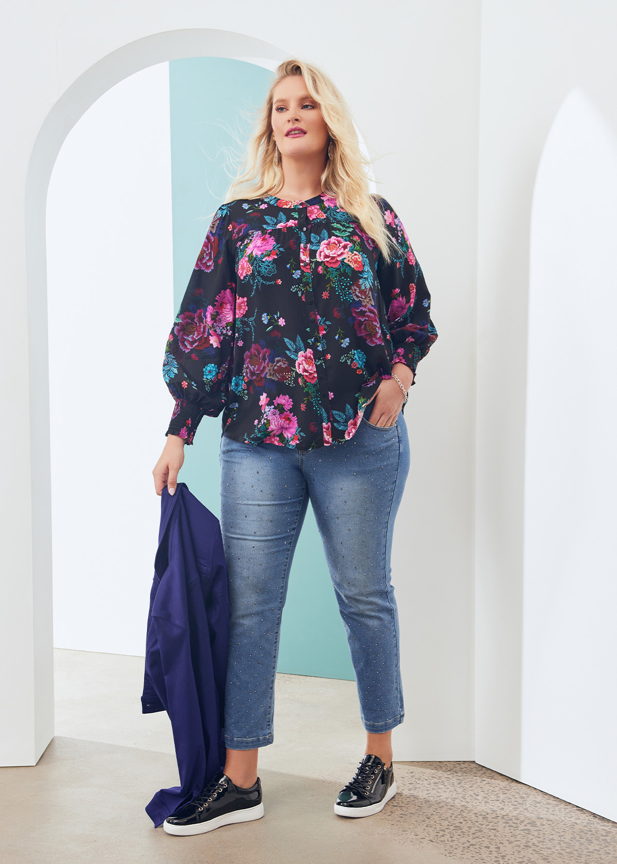 Shop Plus Size Natural Floral Bouquet Shirt, Multi | Taking Shape AU