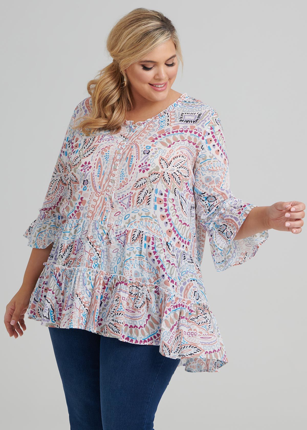 Shop Plus Size La Boheme Top, Print | Taking Shape AU