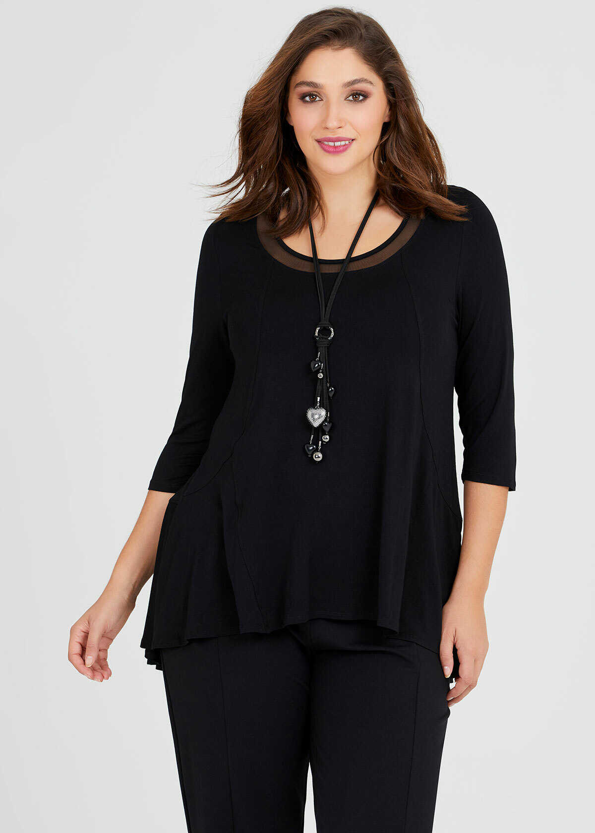 Shop Plus Size Bamboo Foundation Top in Black | Sizes 12-30 | Taking ...
