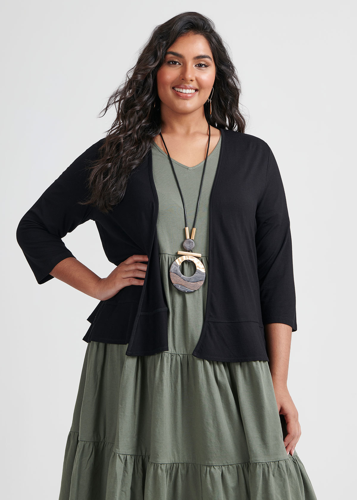 Shop Plus Size Walk With Me Cardi in Black | Taking Shape AU