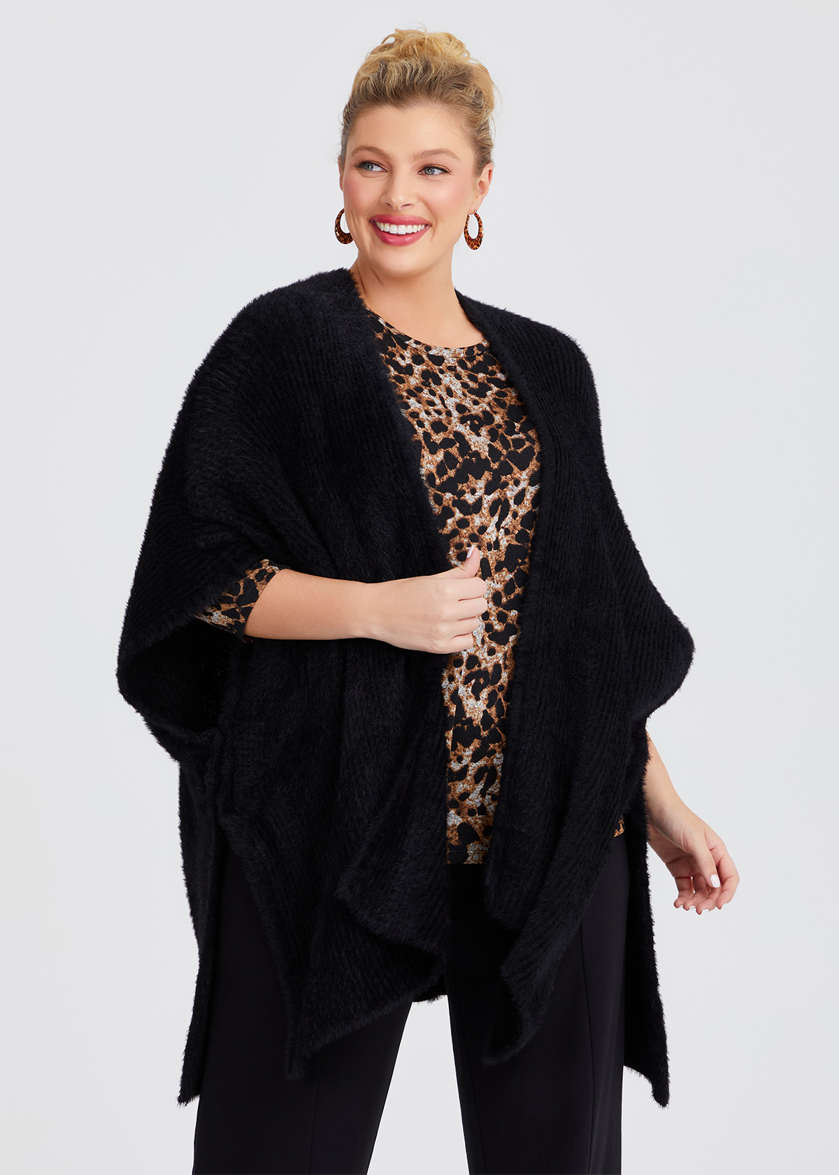 Shop Fuzzy Cape in Black | Accessories | Taking Shape UK