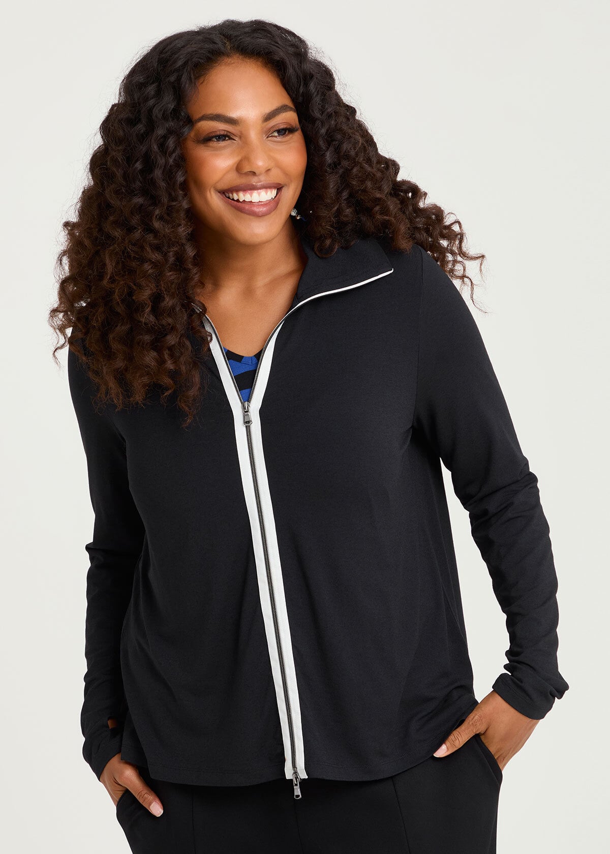 Shop Plus Size Australian Wool Blend Ani Cardigan, Black | Taking Shape NZ