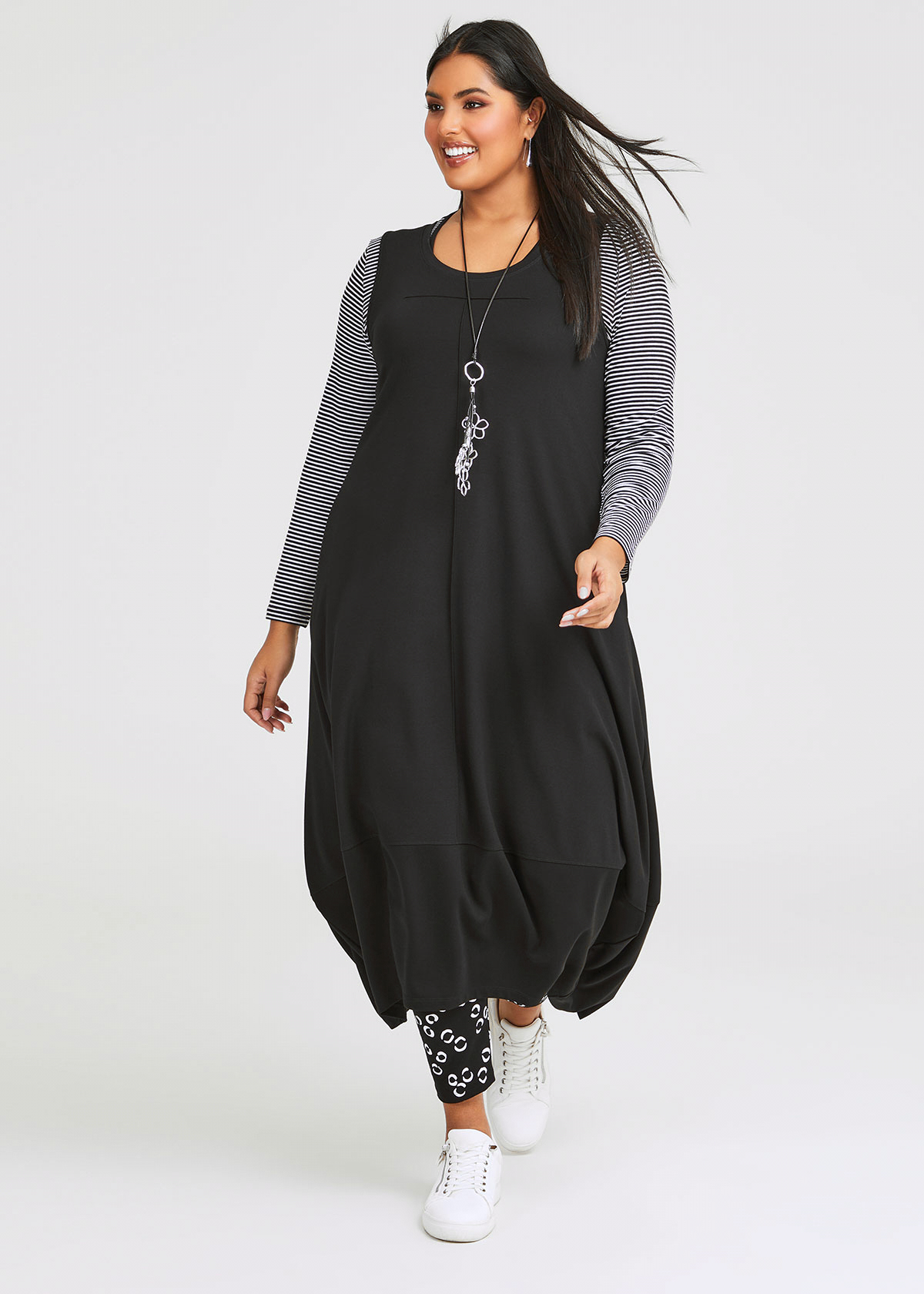 Shop Plus Size Bamboo Ponte Noir Dress, Black | Taking Shape AU