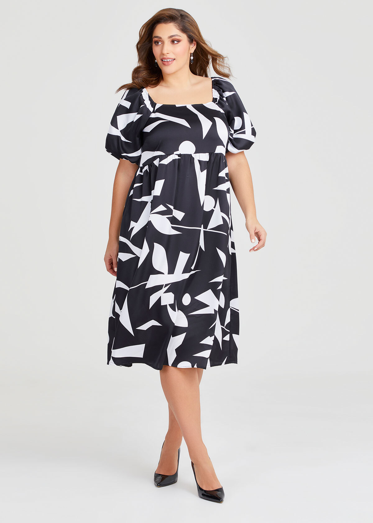 Shop Plus Size Adele Satin Midi Dress, Black | Taking Shape AU