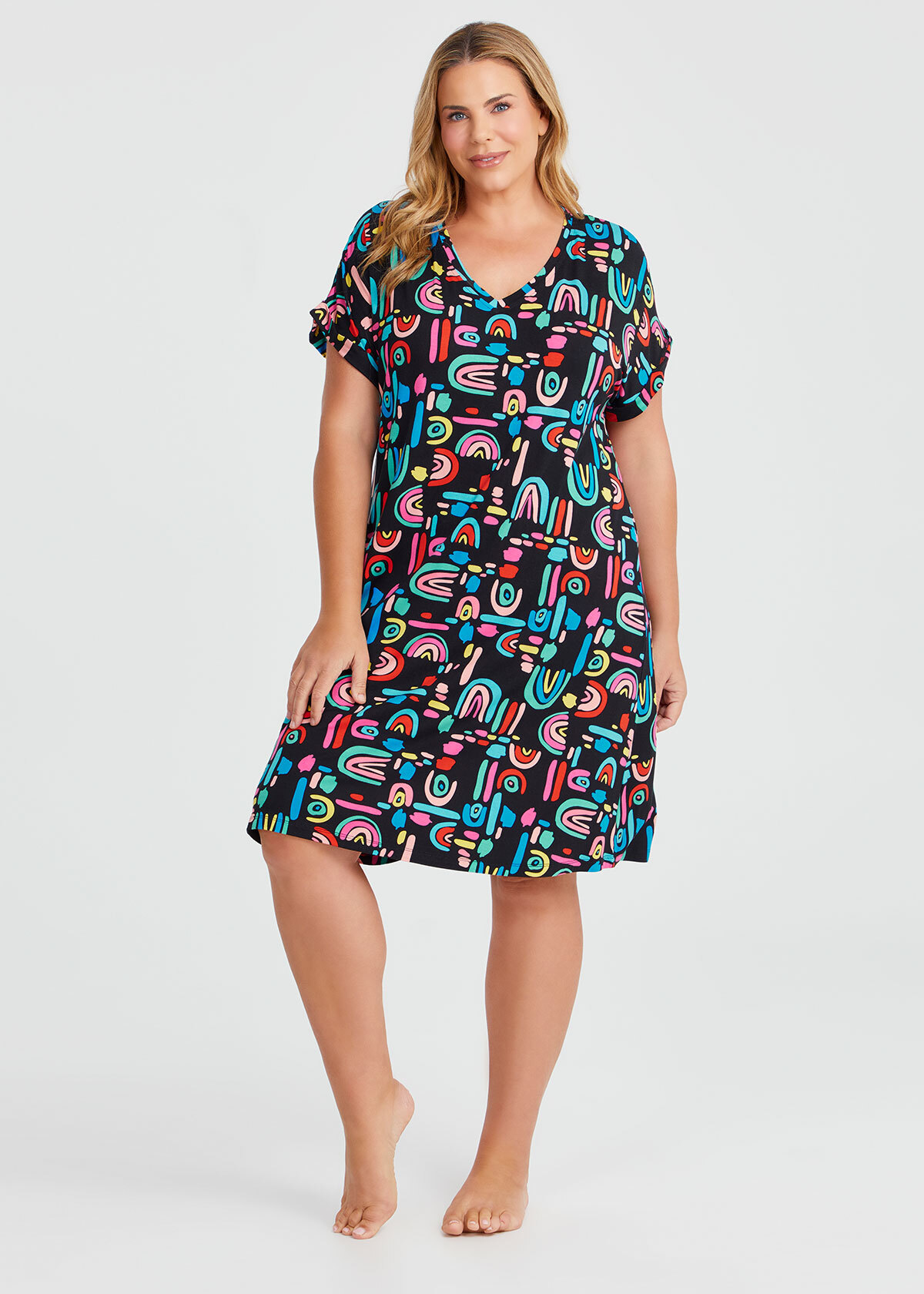 Shop Plus Size Bamboo Colour Pop Nightie, Multi | Taking Shape UK