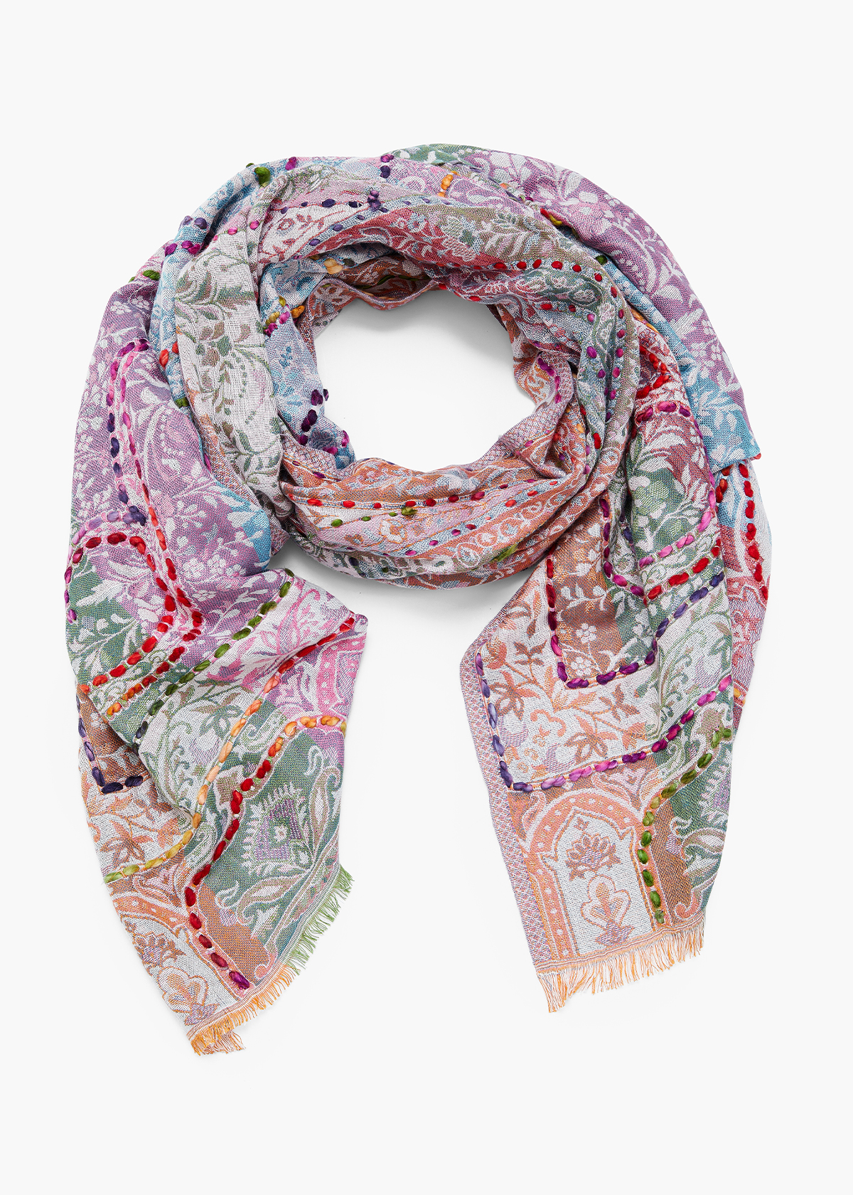 Shop Pastel Embroidered Scarf in Multi | Accessories | Taking Shape AU
