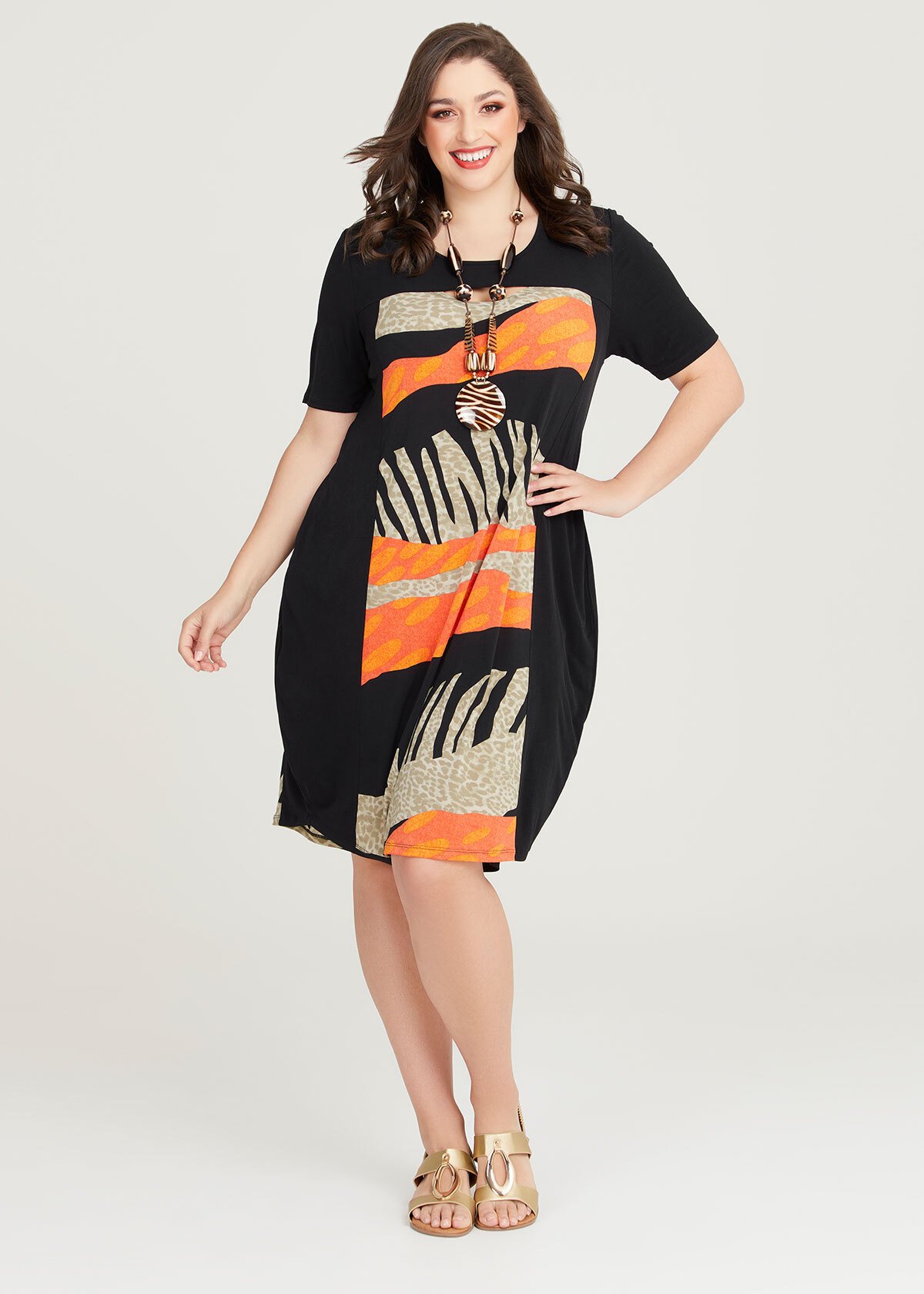 Shop Plus Size Imani Spliced Luna Dress In Multi Taking Shape Au