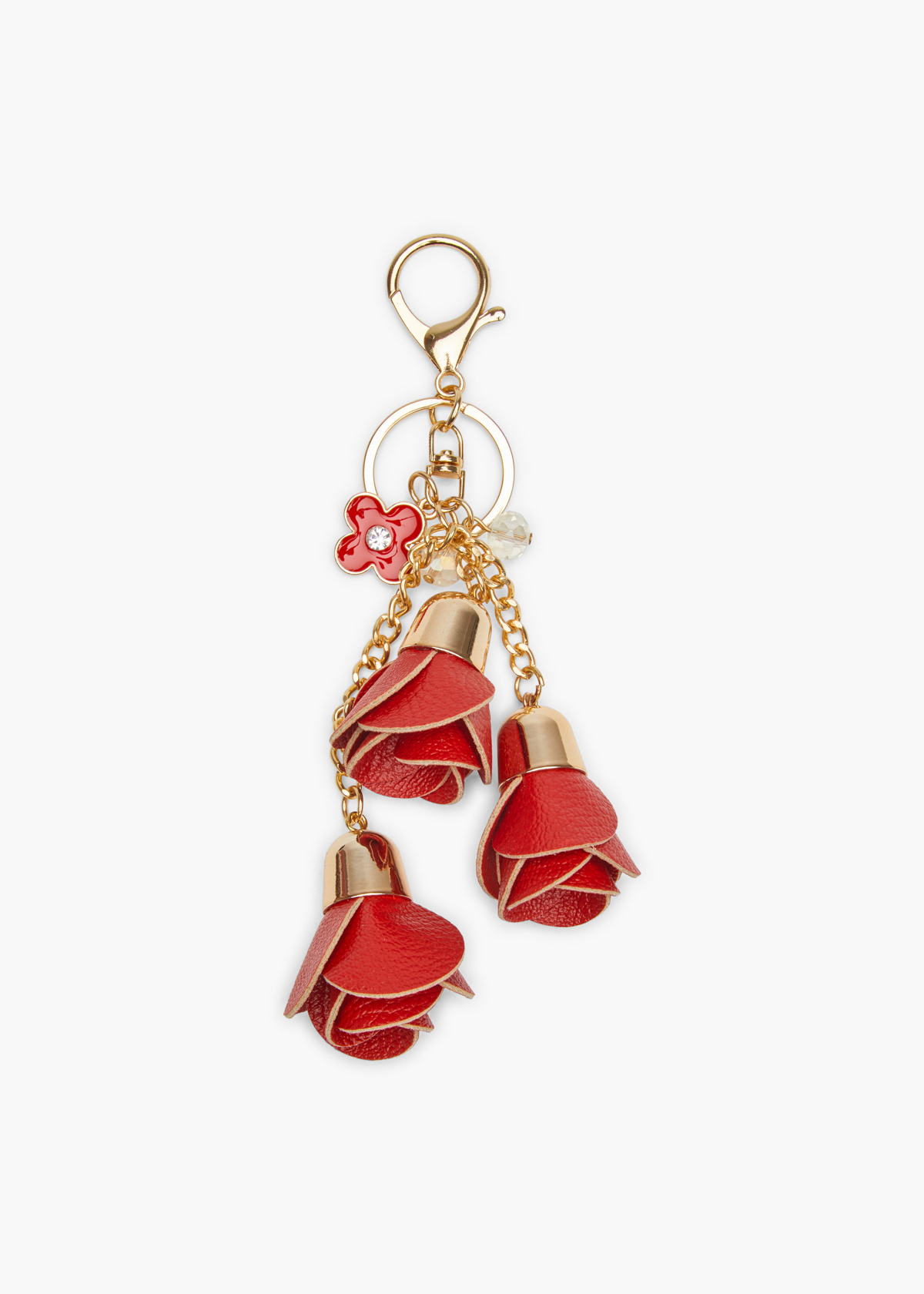 Shop 3 Flower Bag Charm in Red | Accessories | Taking Shape AU