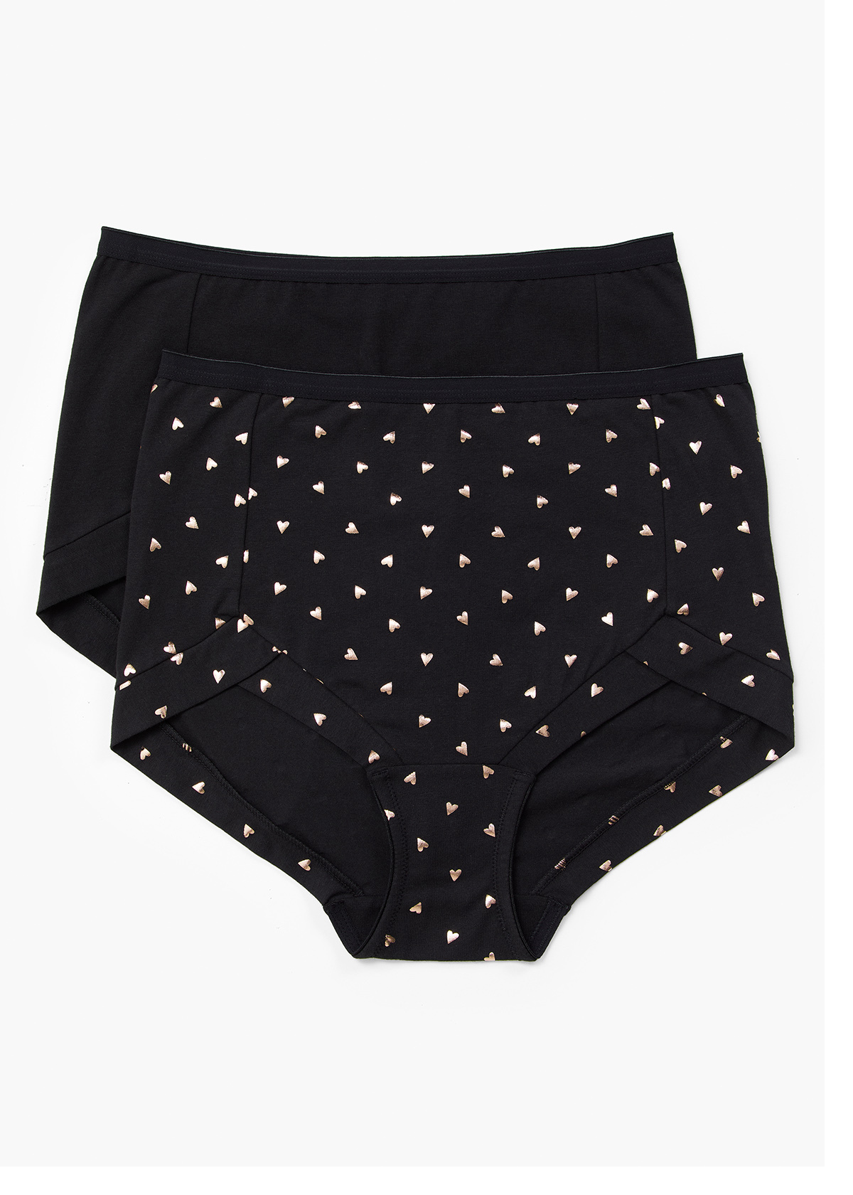 Shop Plus Size 2Pk Eco Cotton Love Heart Briefs, Multi | Taking Shape NZ