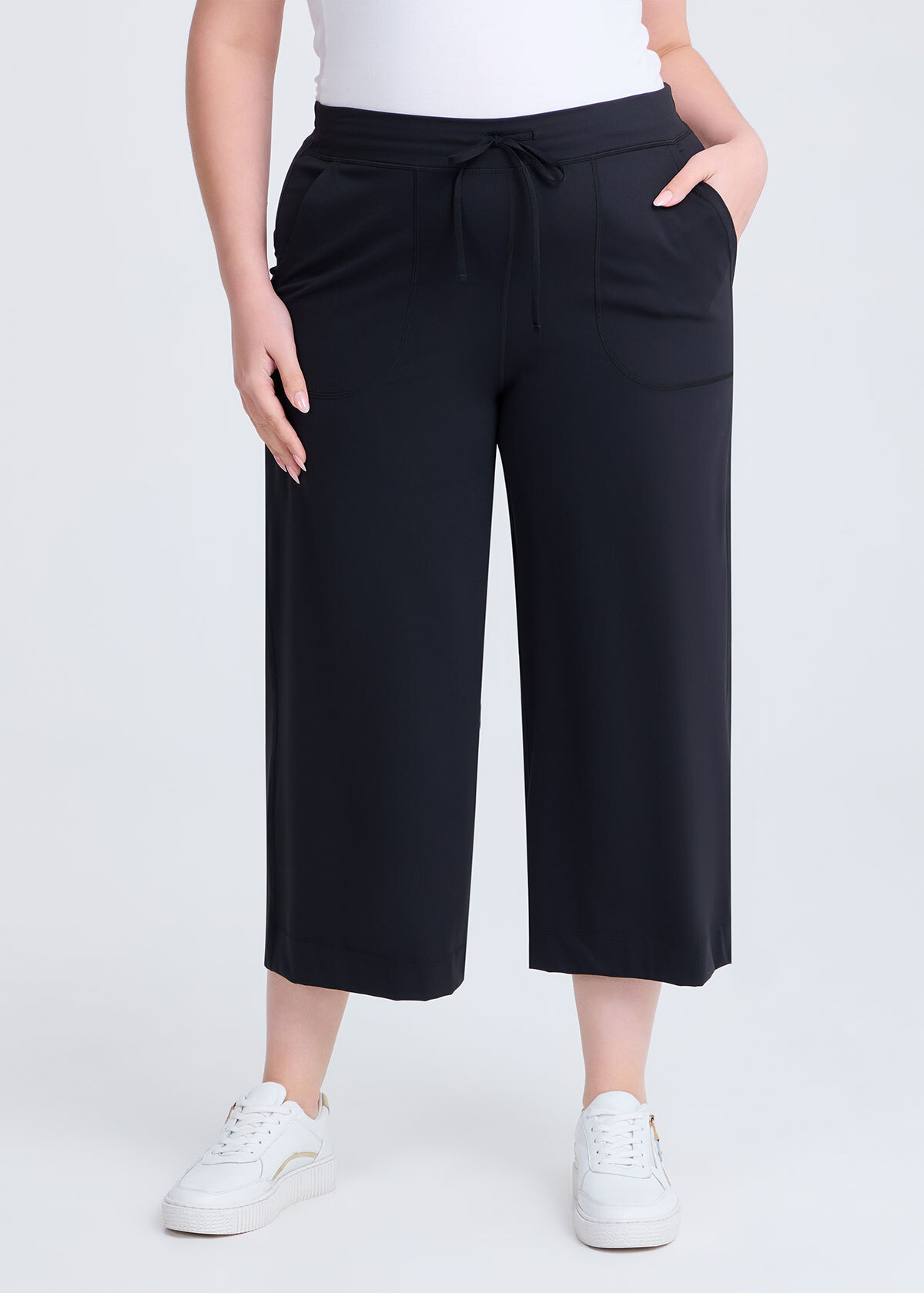 Shop Plus Size Cloud Touch Crop Yoga Pant, Black | Taking Shape AU